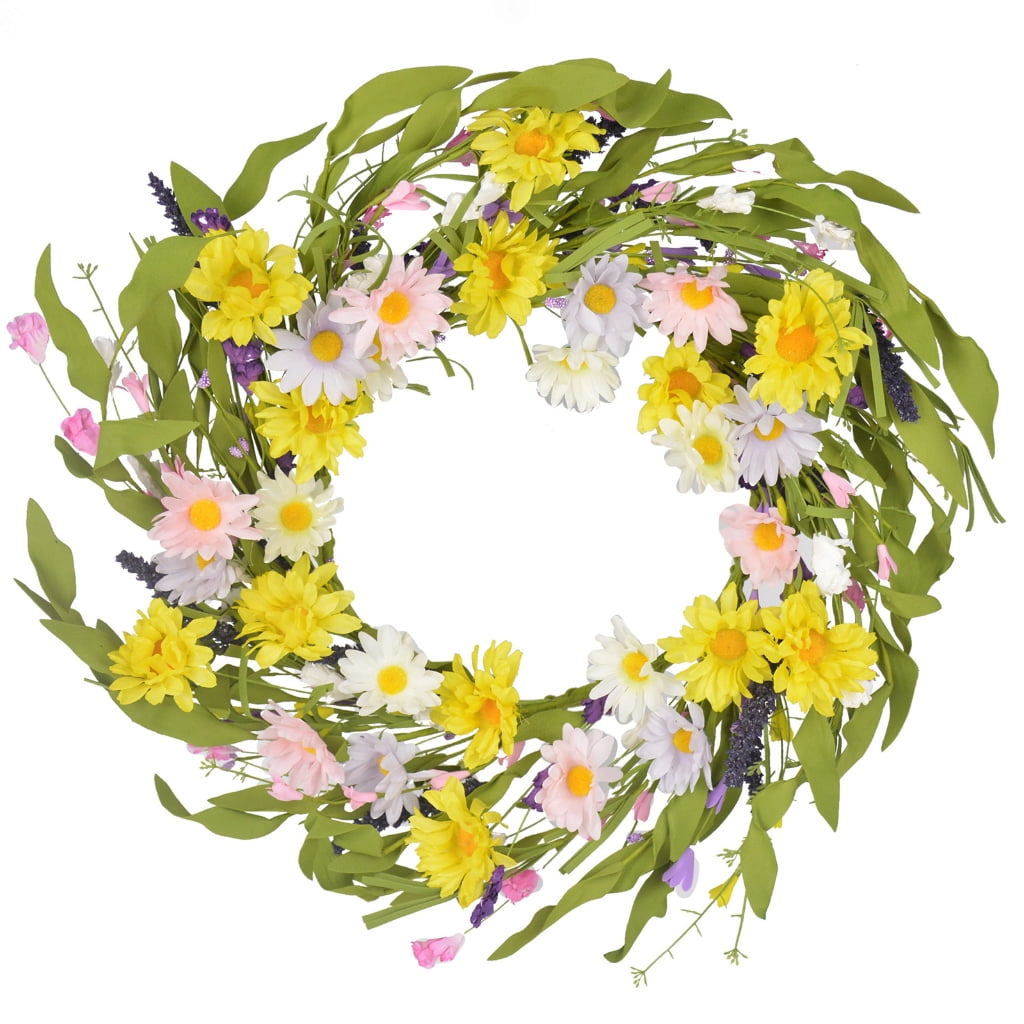 Ywmsfl Wreath 17 Inch Spring Wreath for Front Door Window Wall ...