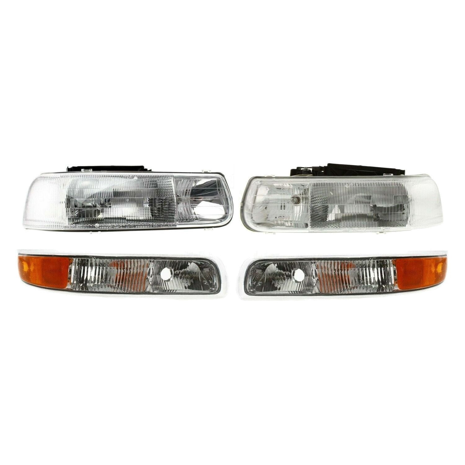 Ywuccki 4pcs Headlight Body Style Left Right Side Clear Lens Headlight ...