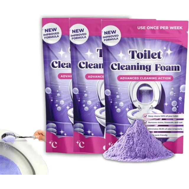 Ywuzuh 3 Pack Fizzclean Toilet Cleaner Savings Foam for Sparkling Clean ...