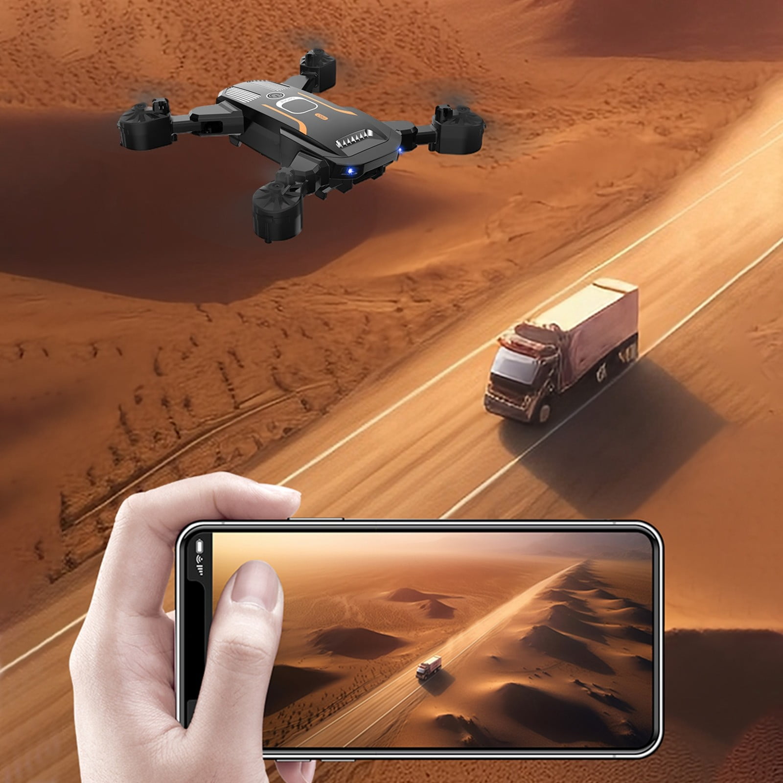 Ywuzuh FPV Foldable RC Drones for Kids with Batteries,Foldable Drone ...