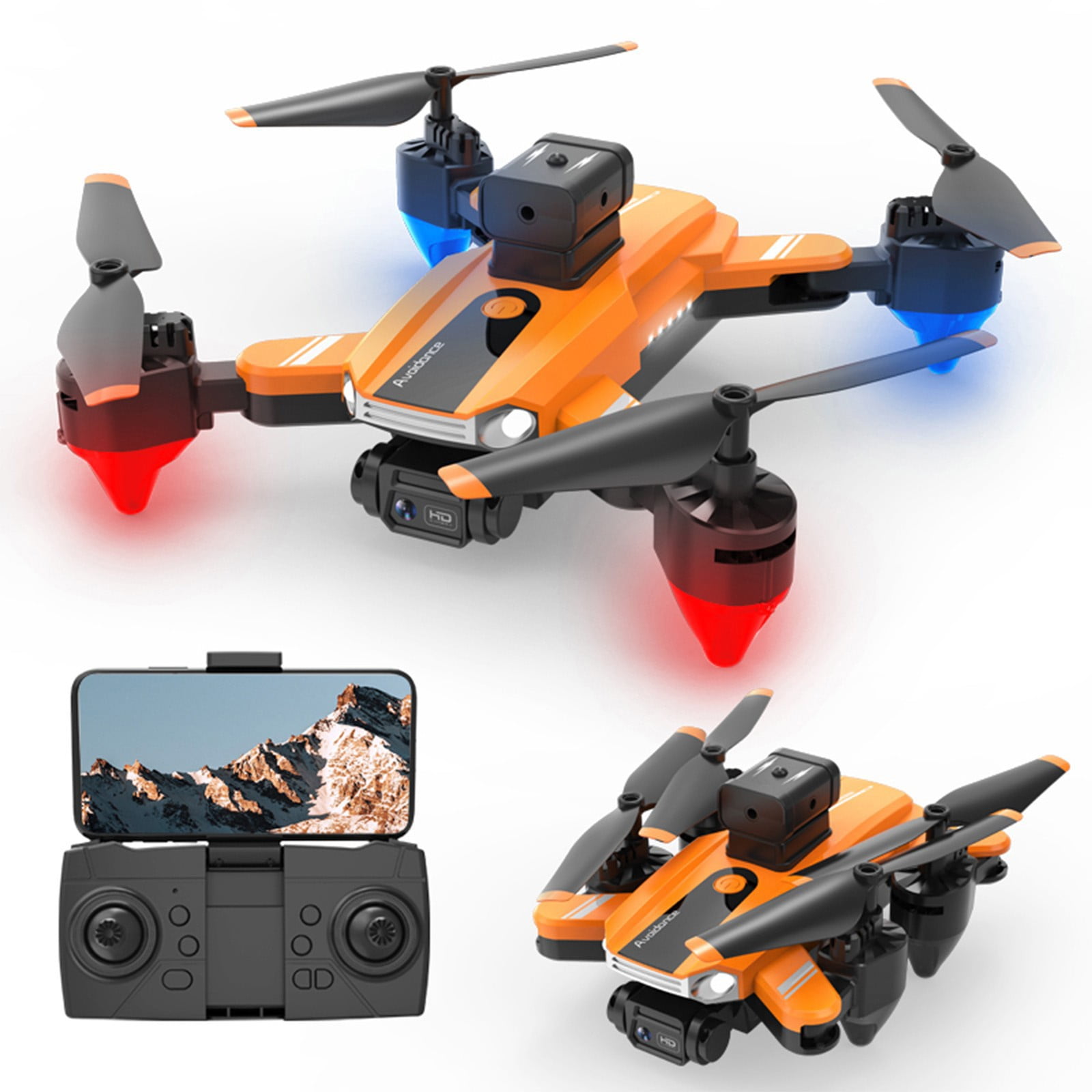 Ywuzuh FPV Foldable RC Drones for Kids with Batteries,HD FPV Camera ...