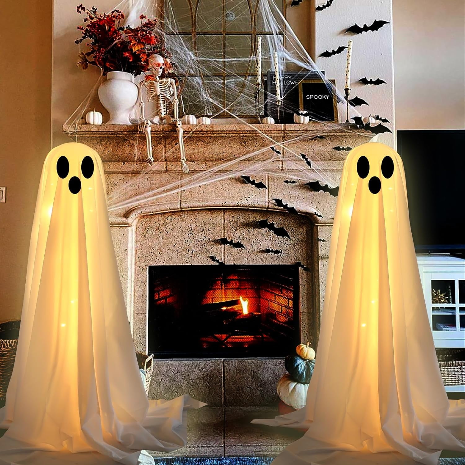 Ywuzuh Halloween Outdoor Decorations Ghost Kits Halloween Decor Spooky ...