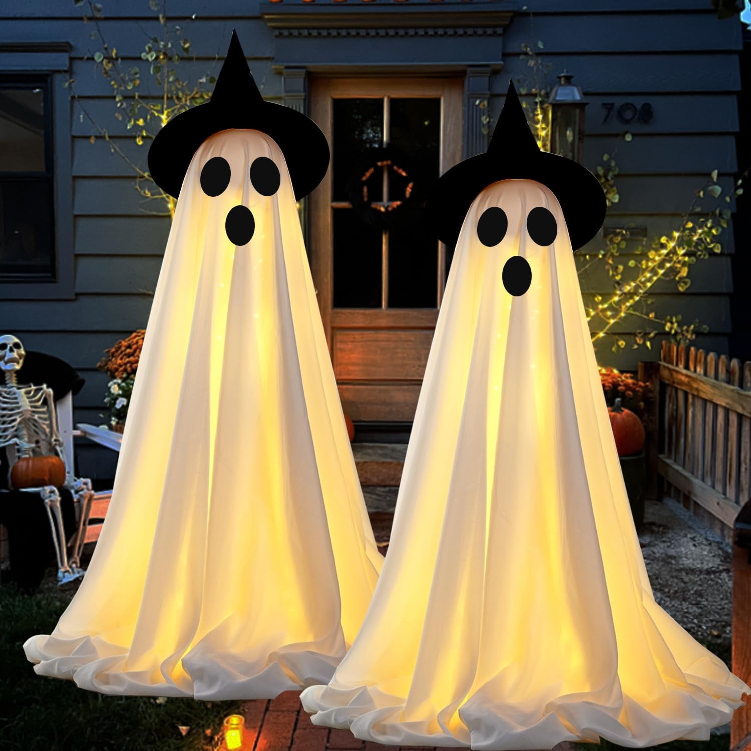 Ywuzuh Halloween Yard Decorations Spooky Decor Halloween-Ghost Lights ...
