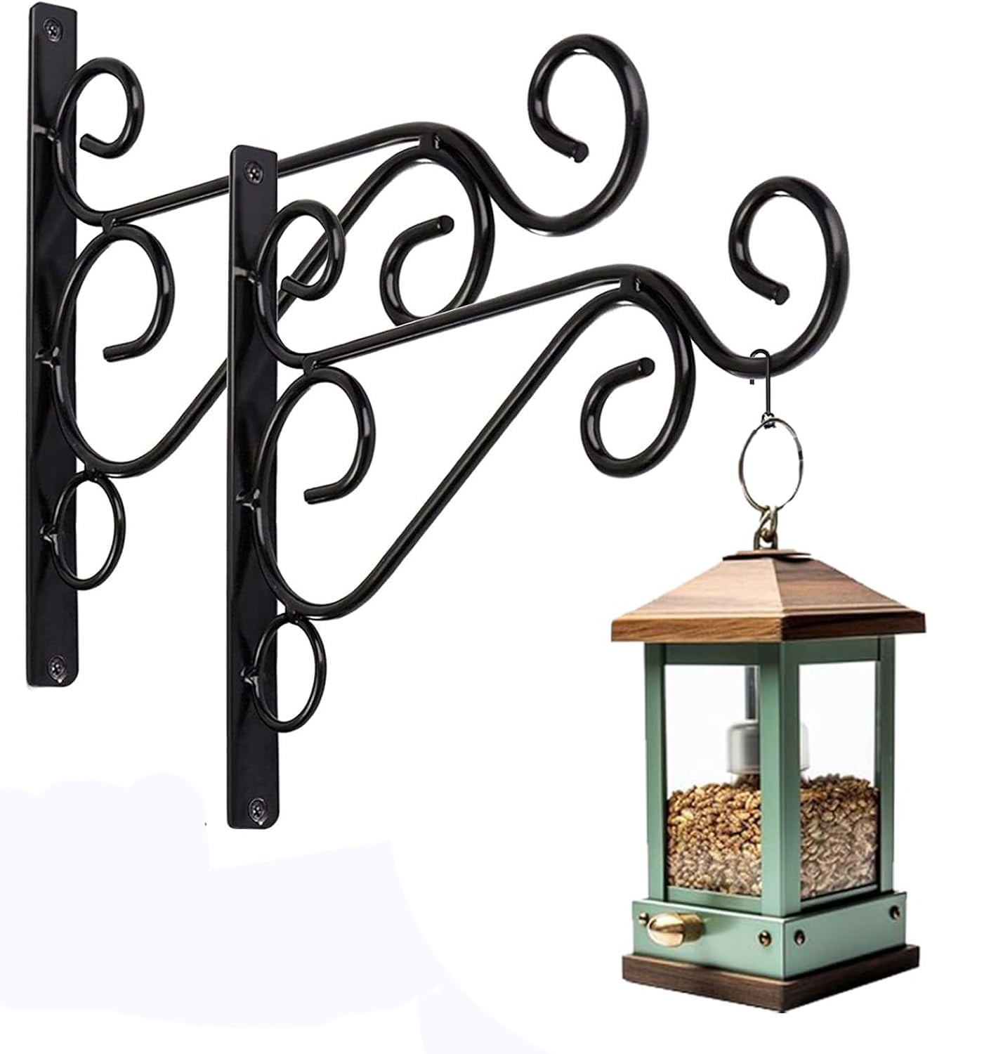 Ywuzuh Iron Wall Mount Plant Hanging Hooks Savings 2 Pack 11.8in Plant ...