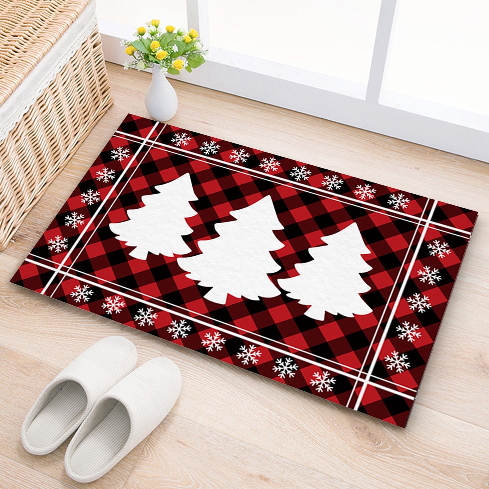Ywuzuh Front Door Mat Christmas Decorative Doormat Indoor Outdoor Entry ...