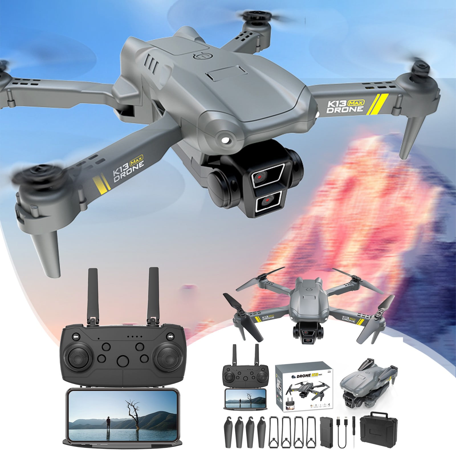 Ywuzuh Lightweight Mini Drone,Drone with Camera for Adults,Foldable ...