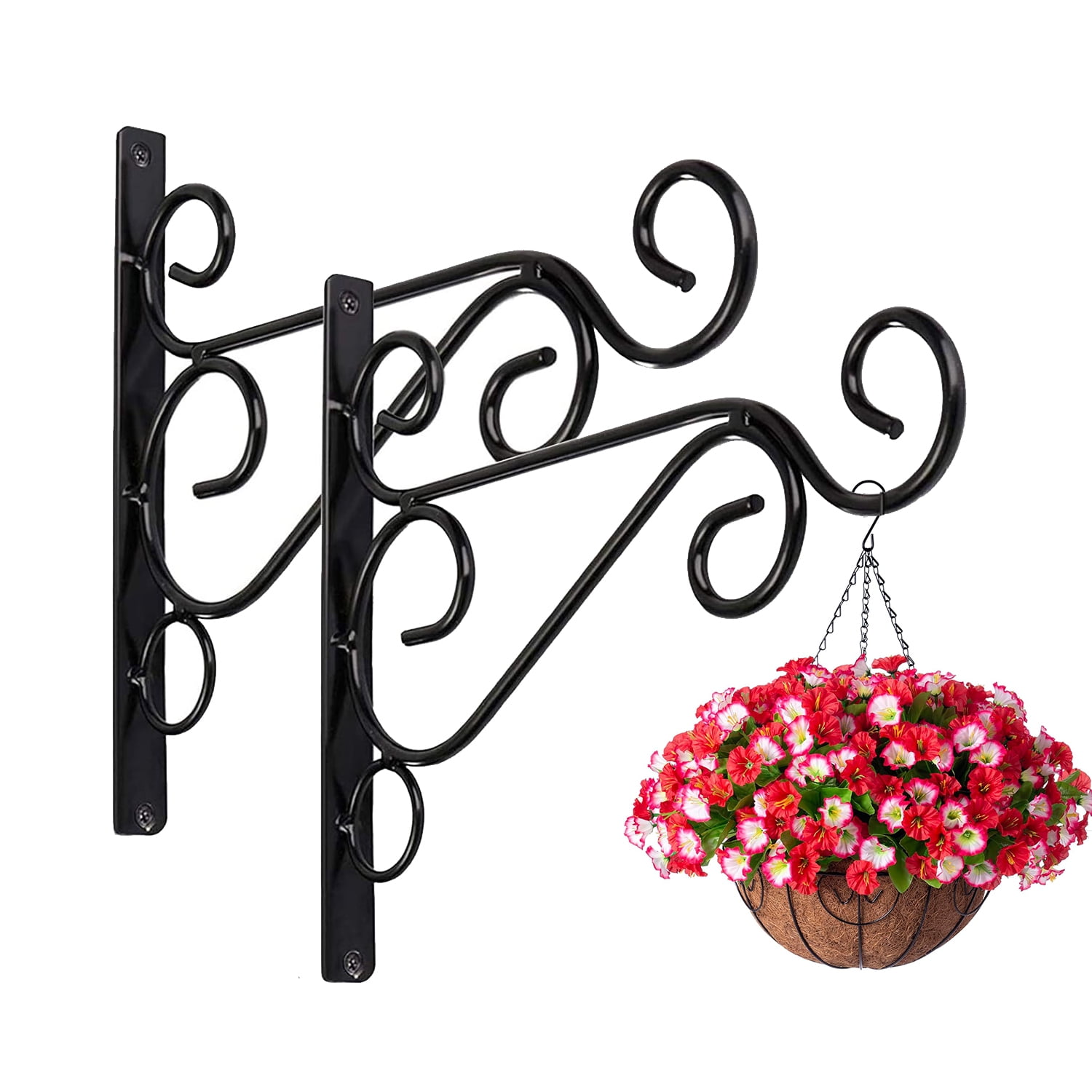 Ywuzuh Metal Wall Brackets Hangers Savings 2 Pack 11.8in for Wall Fence ...