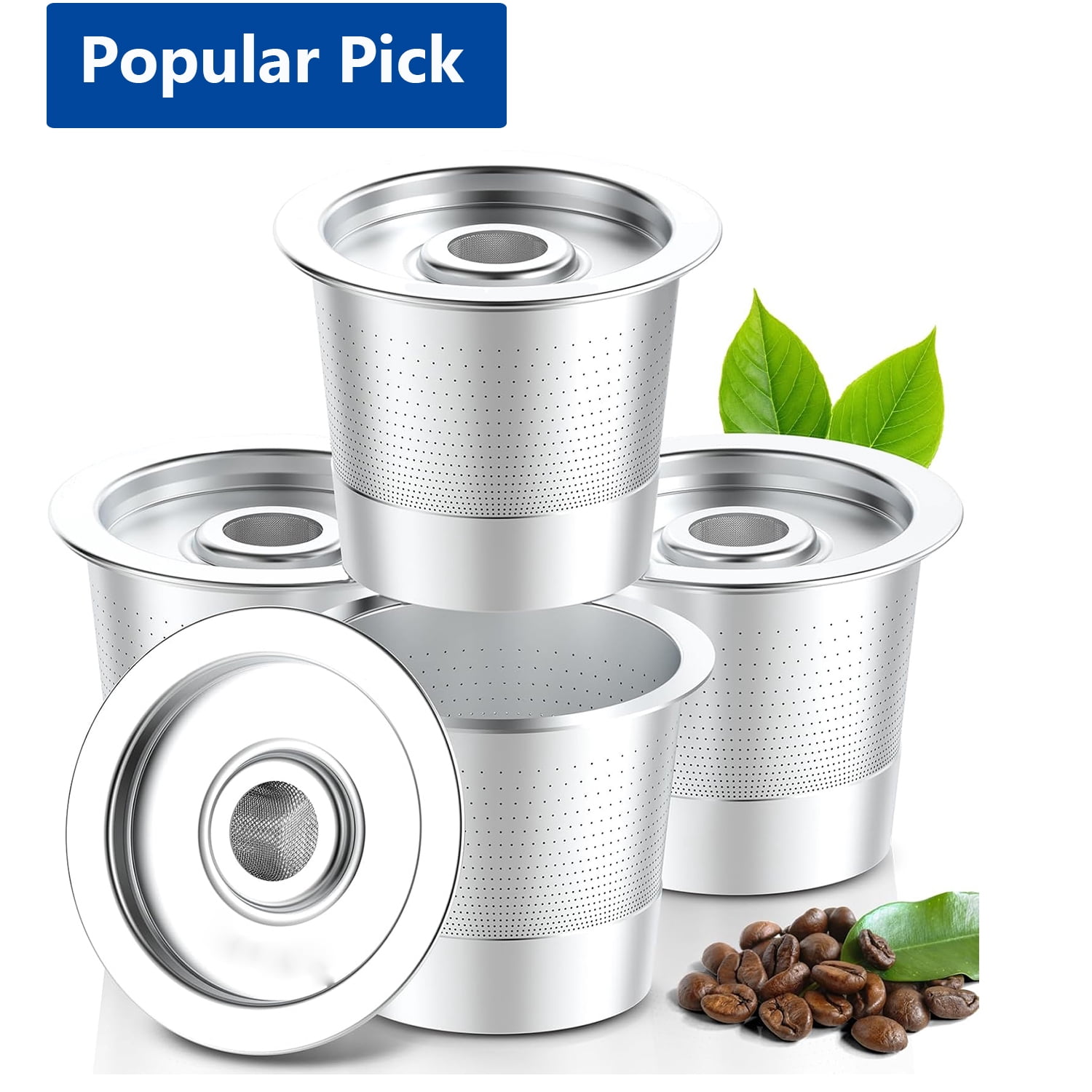 Ywuzuh Reusable K Cups Coffee Filter 2 Pack Universal stainless steel k ...