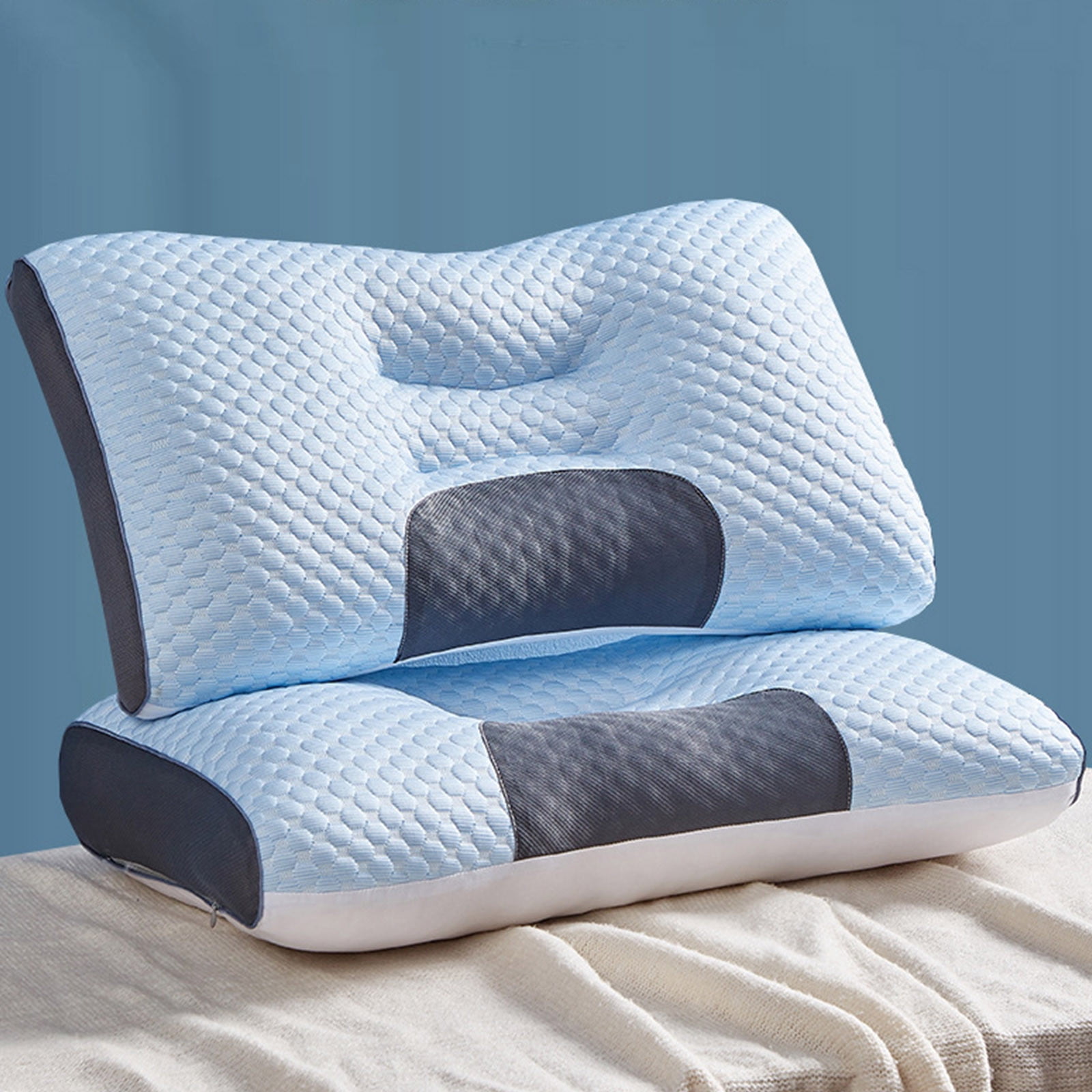 Ywuzuh Stomach Sleeping Pillow Queen Size Hotel Quality Bed Pillows for ...