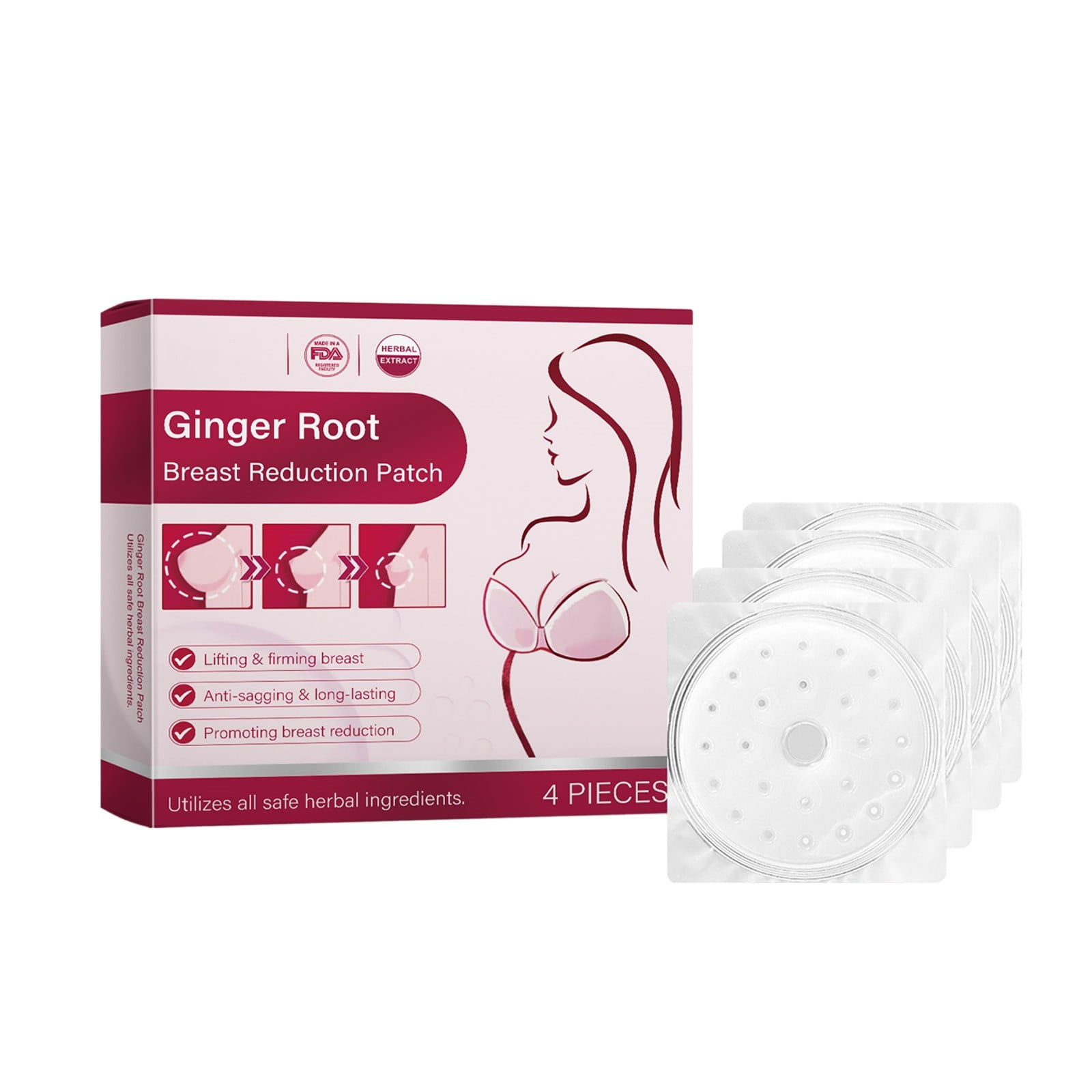 Yxeeychen Body Care Breast Sagging and Vitality Sagging Breast (Pink ...