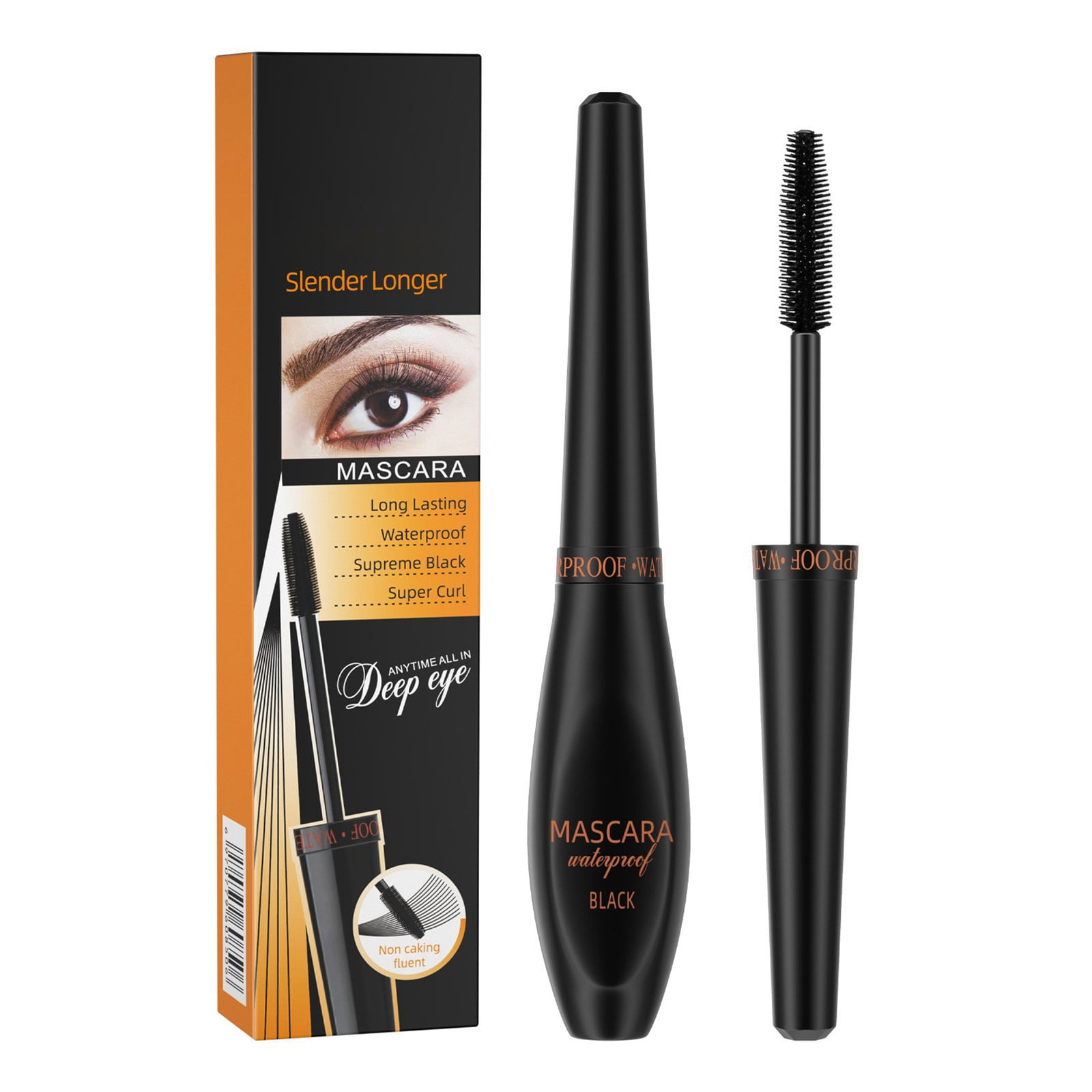 Yxeeychen Mascara 4D Silk Fiber Mascara Black for Length and Volume Telescopic Mascara Washable ...
