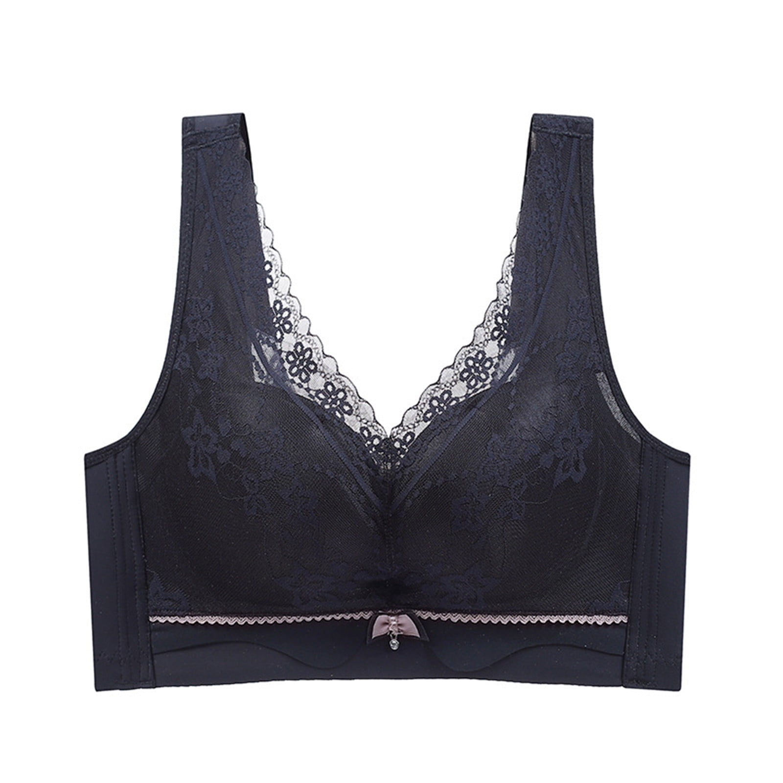 Yyeselk Daily Bra for Women Wireless Push Up Lace Bras High Support No ...