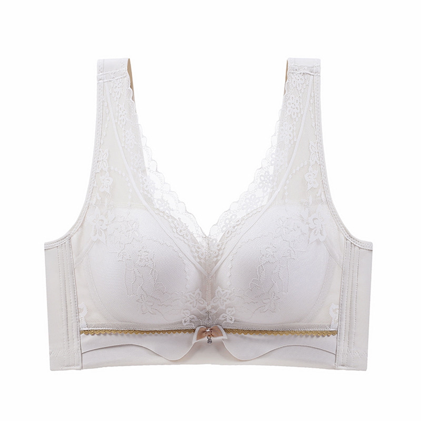 Yyeselk Daily Bra for Women Wireless Push Up Lace Bras High Support No ...