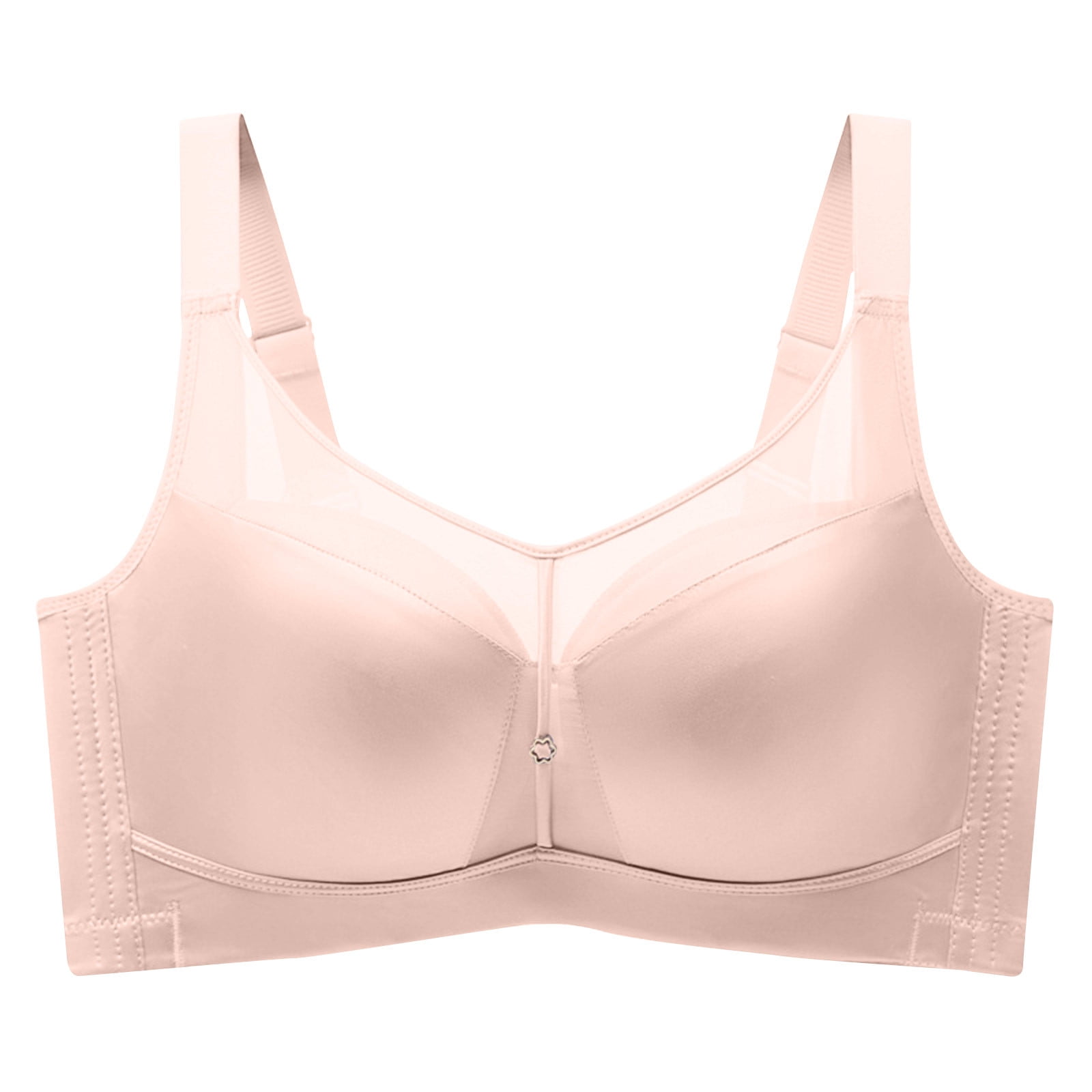 Yyeselk Full Coverage Bra for Women Soft Push Up Seamless Plus Size Bra ...