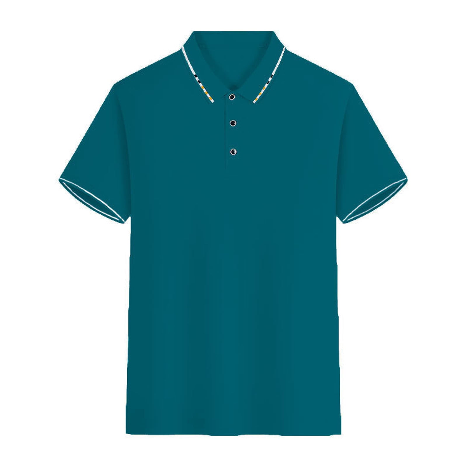 Yyeselk Men's Shirts Regular Fit Comfy Breathable Turndown Collar Short ...