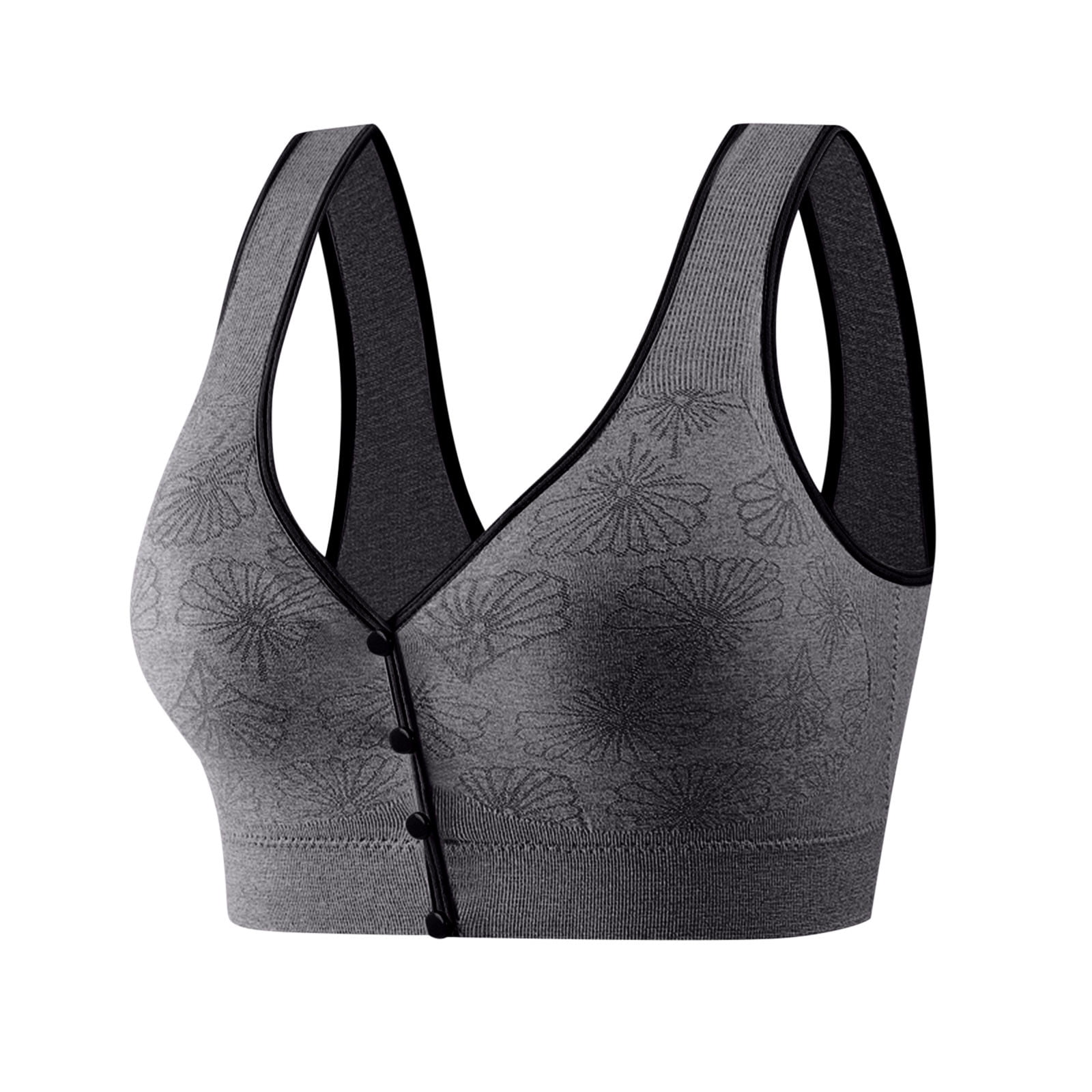 Yyeselk Plus Size Bras for Women Front Closure No Underwire Bra Comfort ...