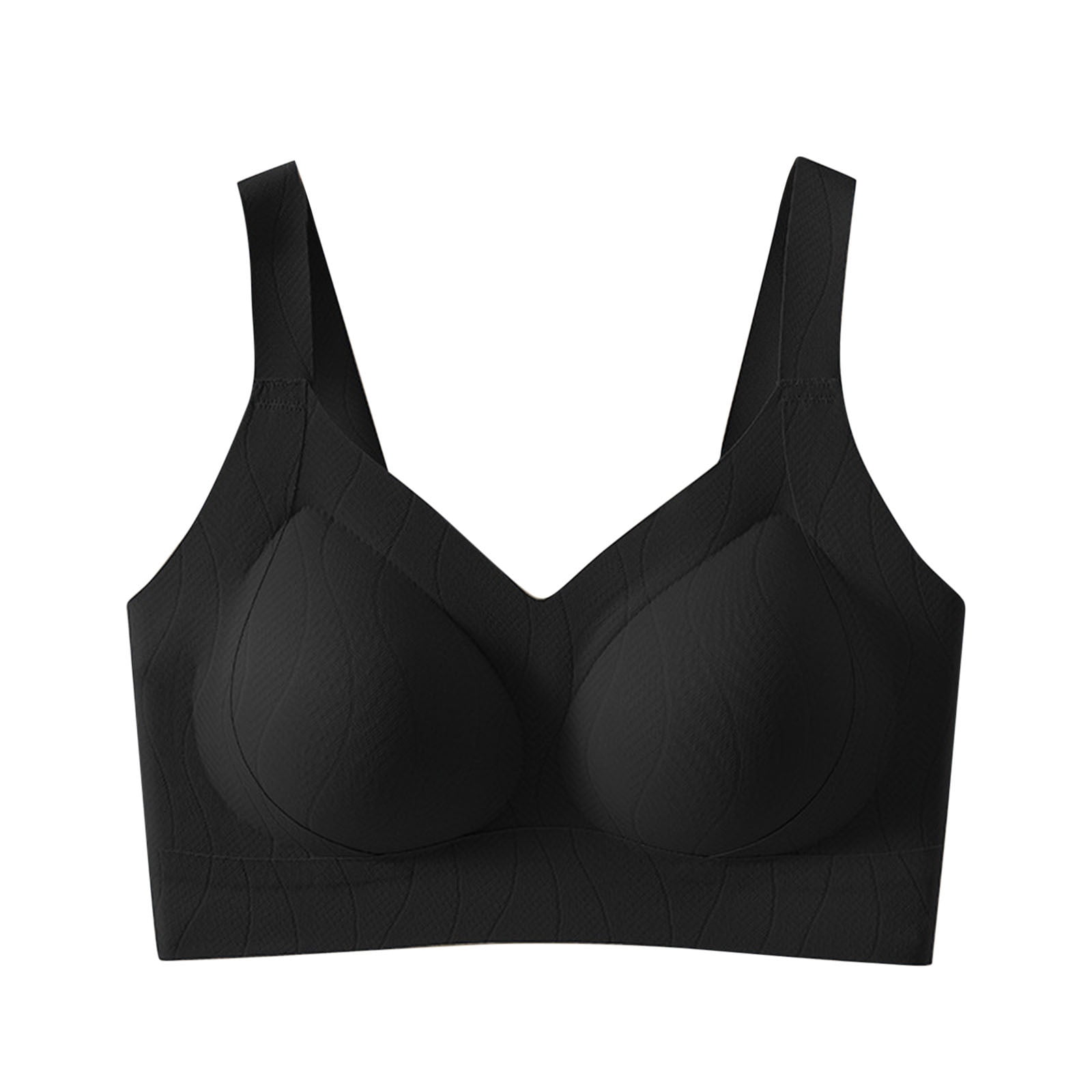 Yyeselk Wirefree Bras for Women Push Up Seamless Bra V Neck Lift Up ...