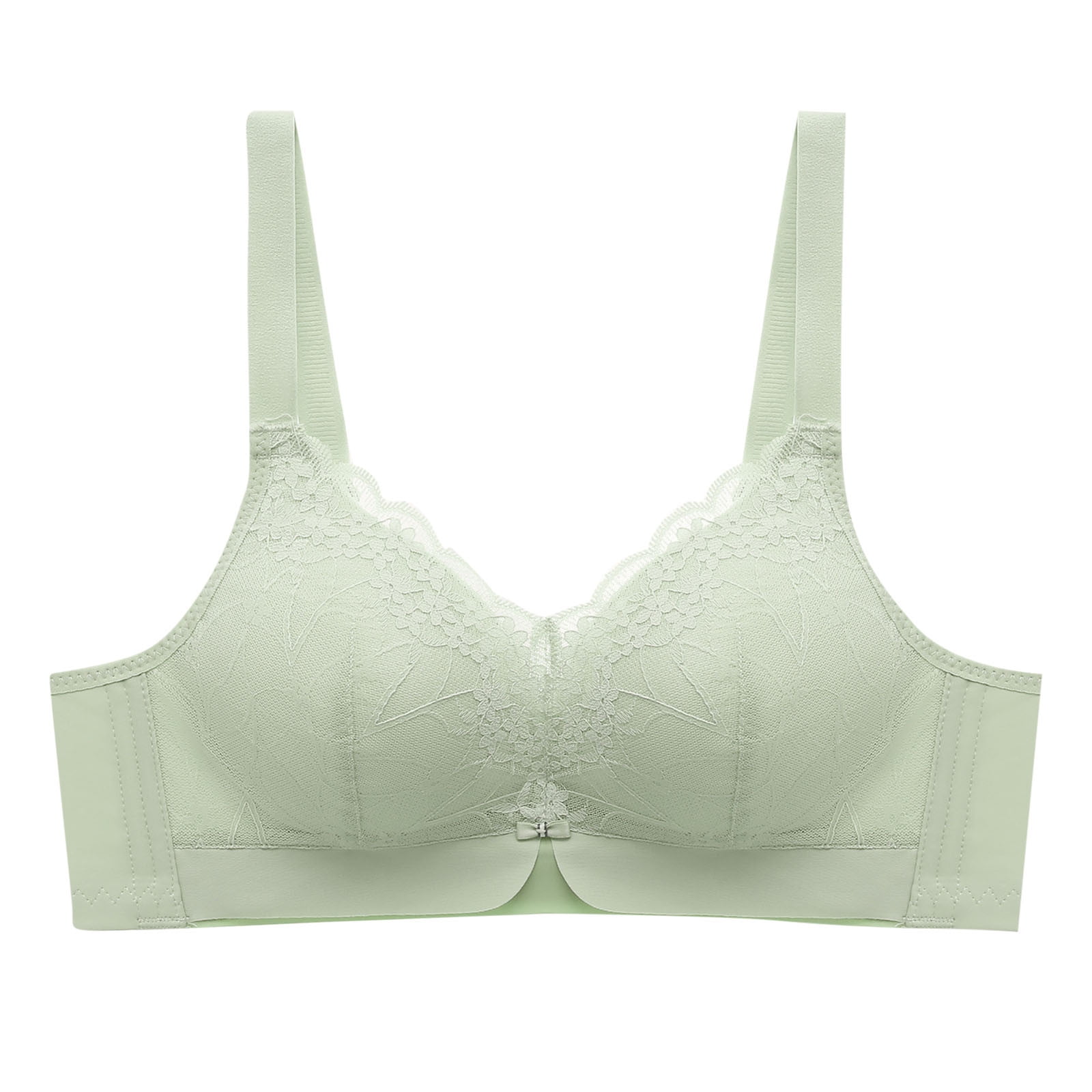 Yyeselk Womens Full Support Bra No Underwire Thin Straps Push Up Bra ...