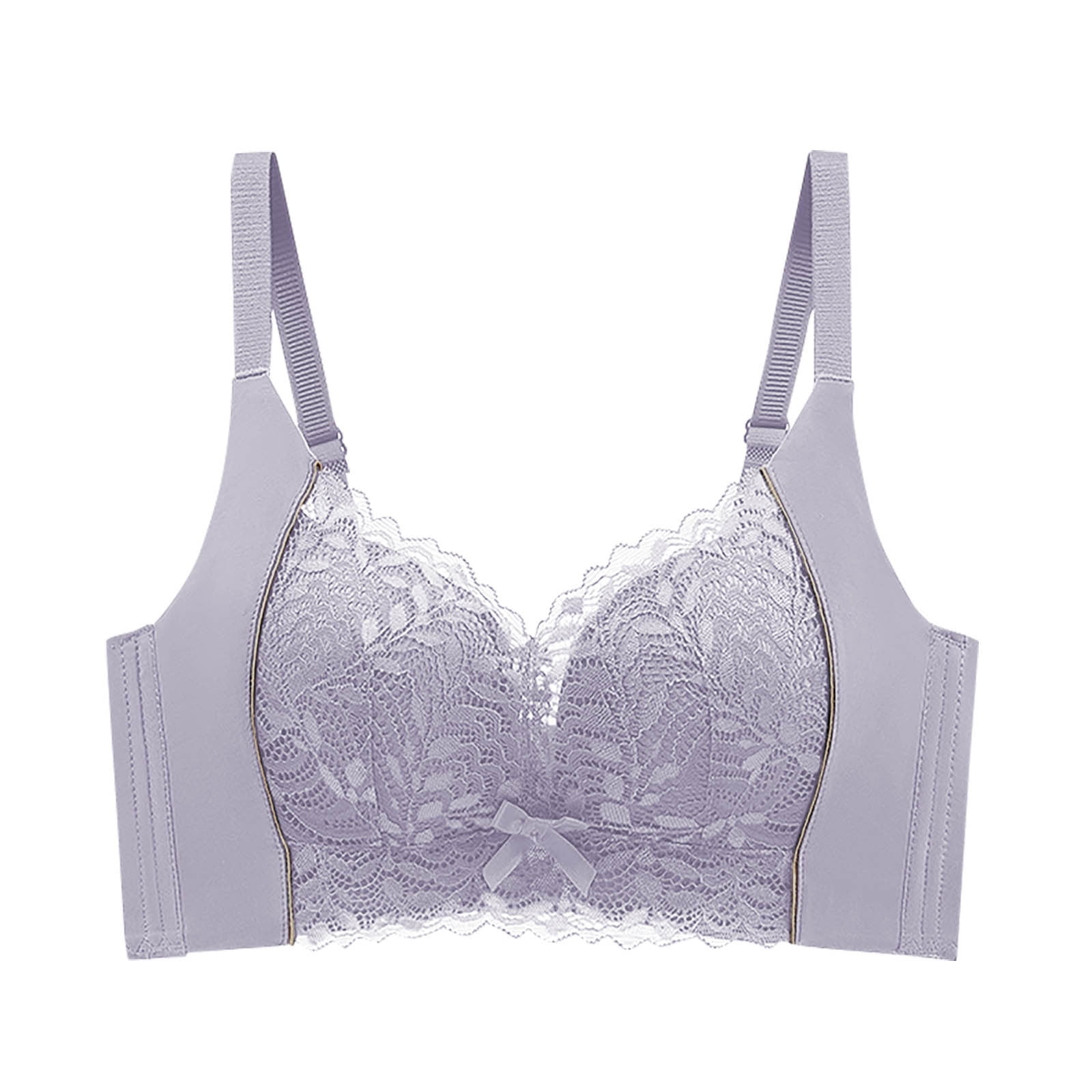 Yyeselk Womens Push Up Lace Bra Comfort Wireless Lift Up Bras Bras Anti ...
