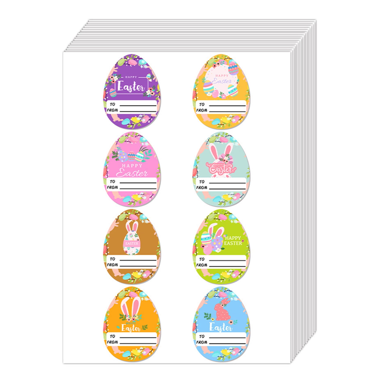 Yyuenw 10x Easter Stickers, Easter Egg Cutouts Bulletin Board ...