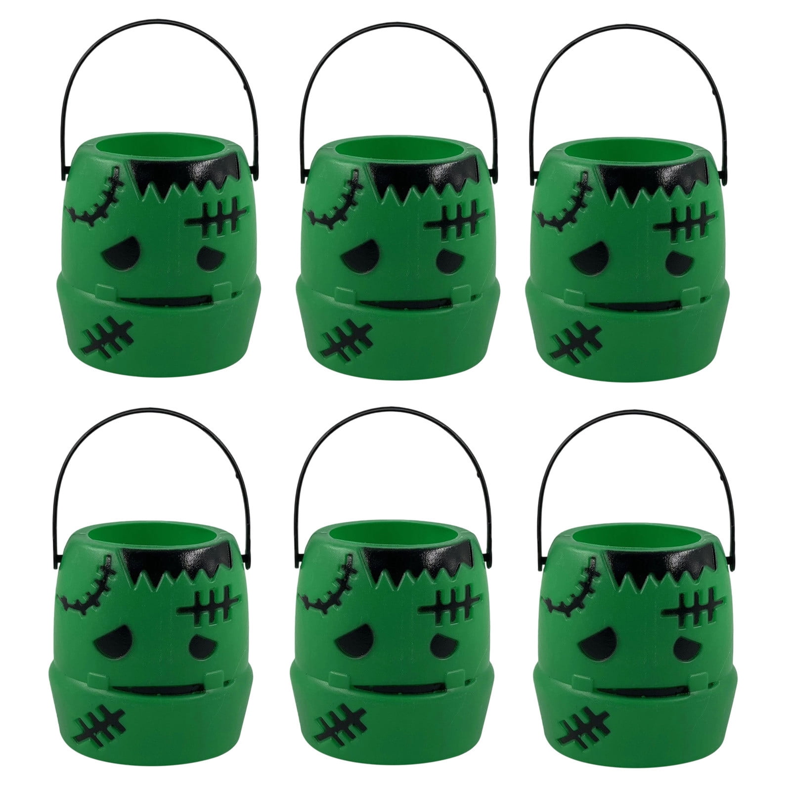 Yyuenw 6pcs Halloween Pumpkin Bucket Small Plastic Pumpkin Bucket For ...