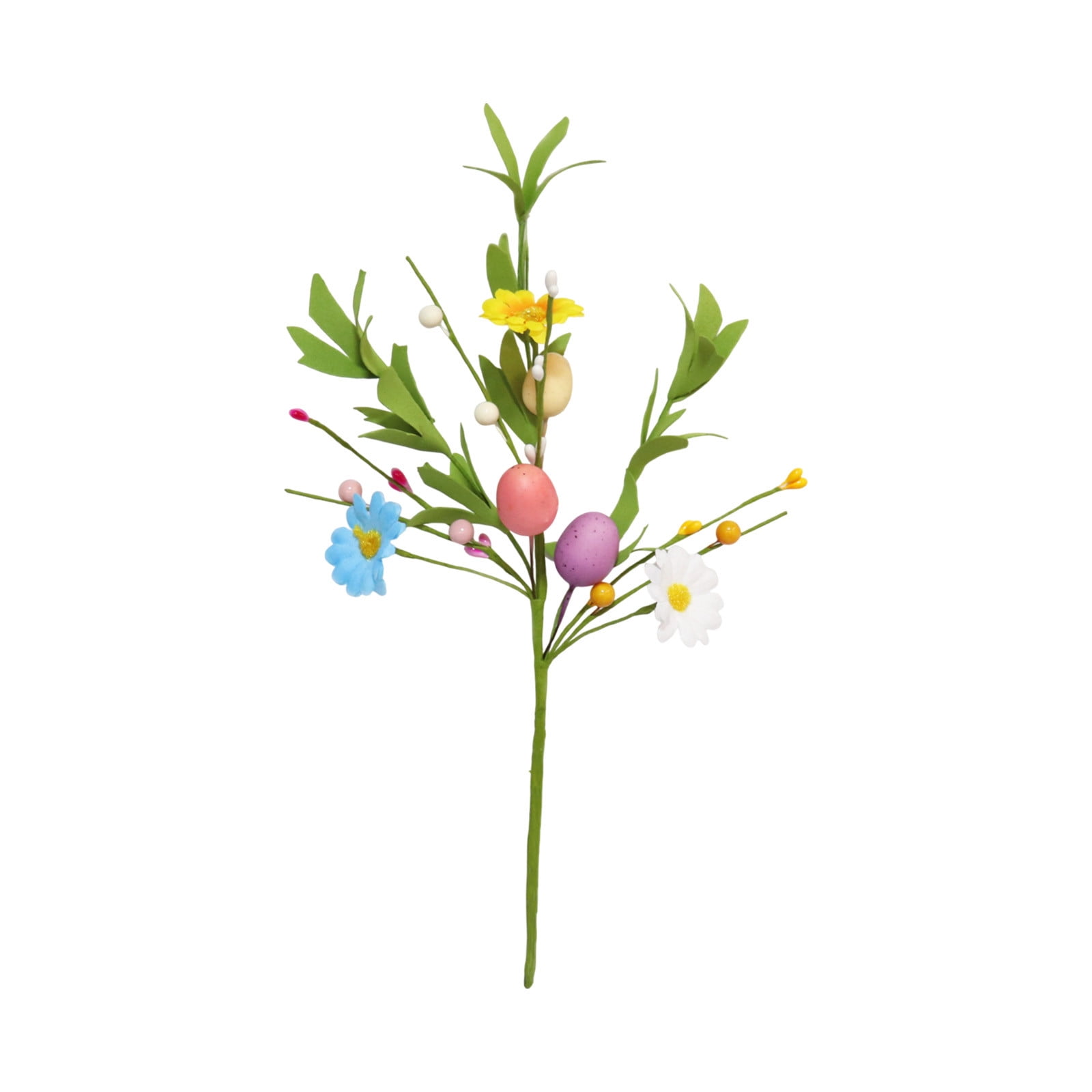 Yyuenw Artificial Easter Spray Vine with Pastel Easter Eggs and Berries ...
