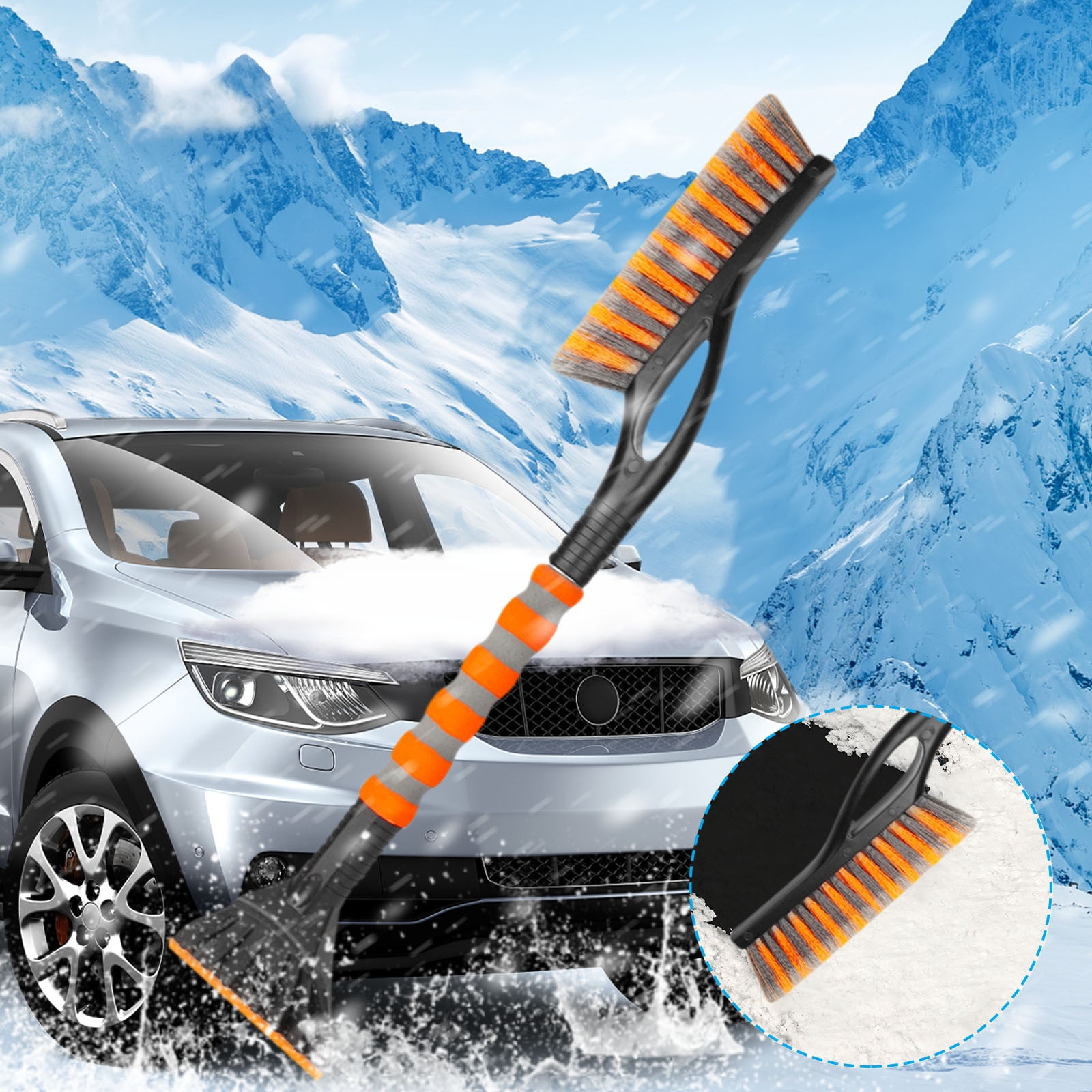 Yyuenw Car Mounted Snow Scraper, Snow Scraping, Defrosting, and Deicing ...