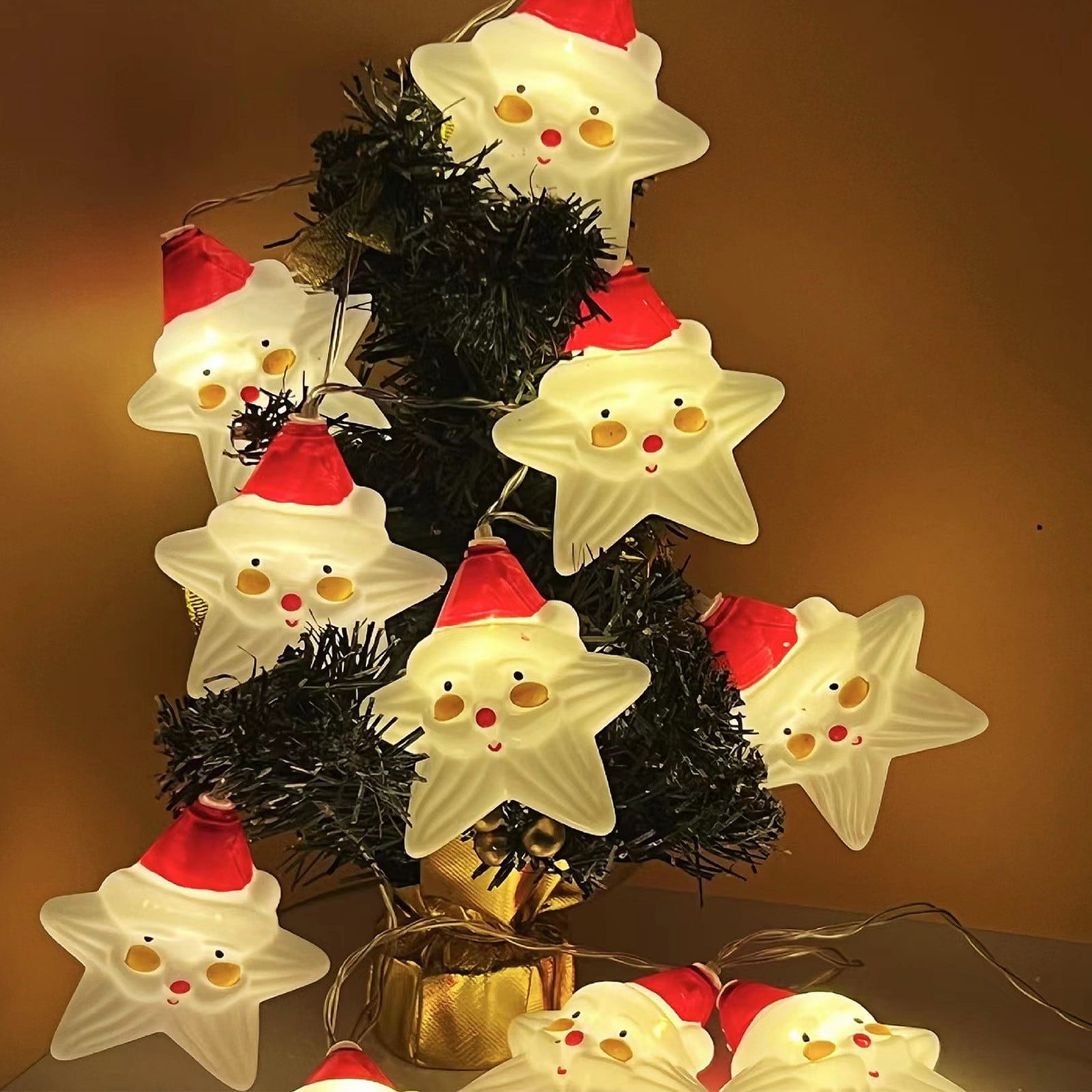 Yyuenw Christmas Lights Christmas Decorations LED Star Shape String ...