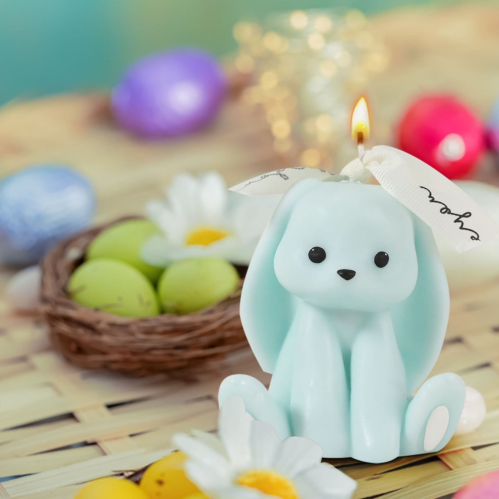Clearance Under $5!Yyuenw Easter Candles Blushing Rabbit Candles Easter ...