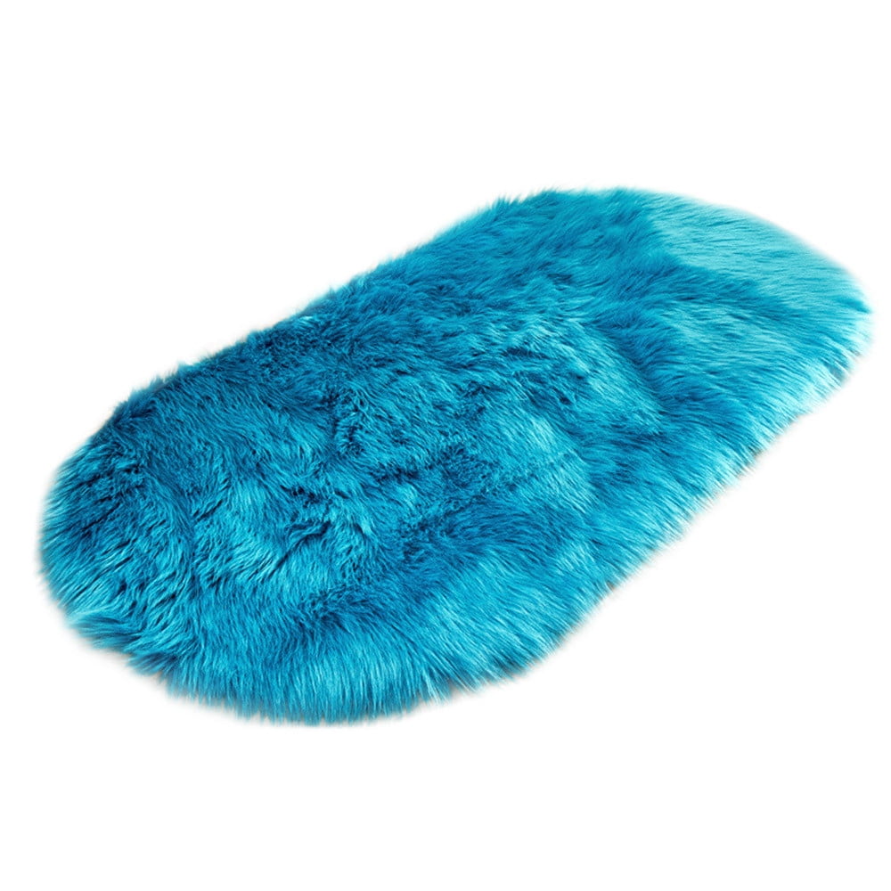 Yyuenw Faux Fur Rug Solid Color Small Area Rugs Fluffy Sheepskin Fur ...