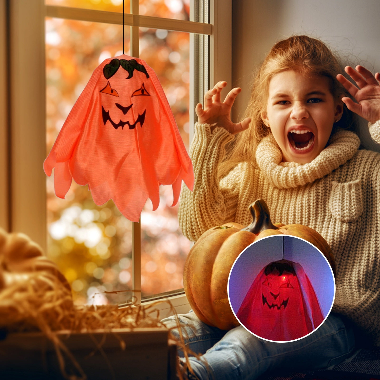 Yyuenw Flying Ghost Lights Halloween Hanging Ghosts Decoration ...