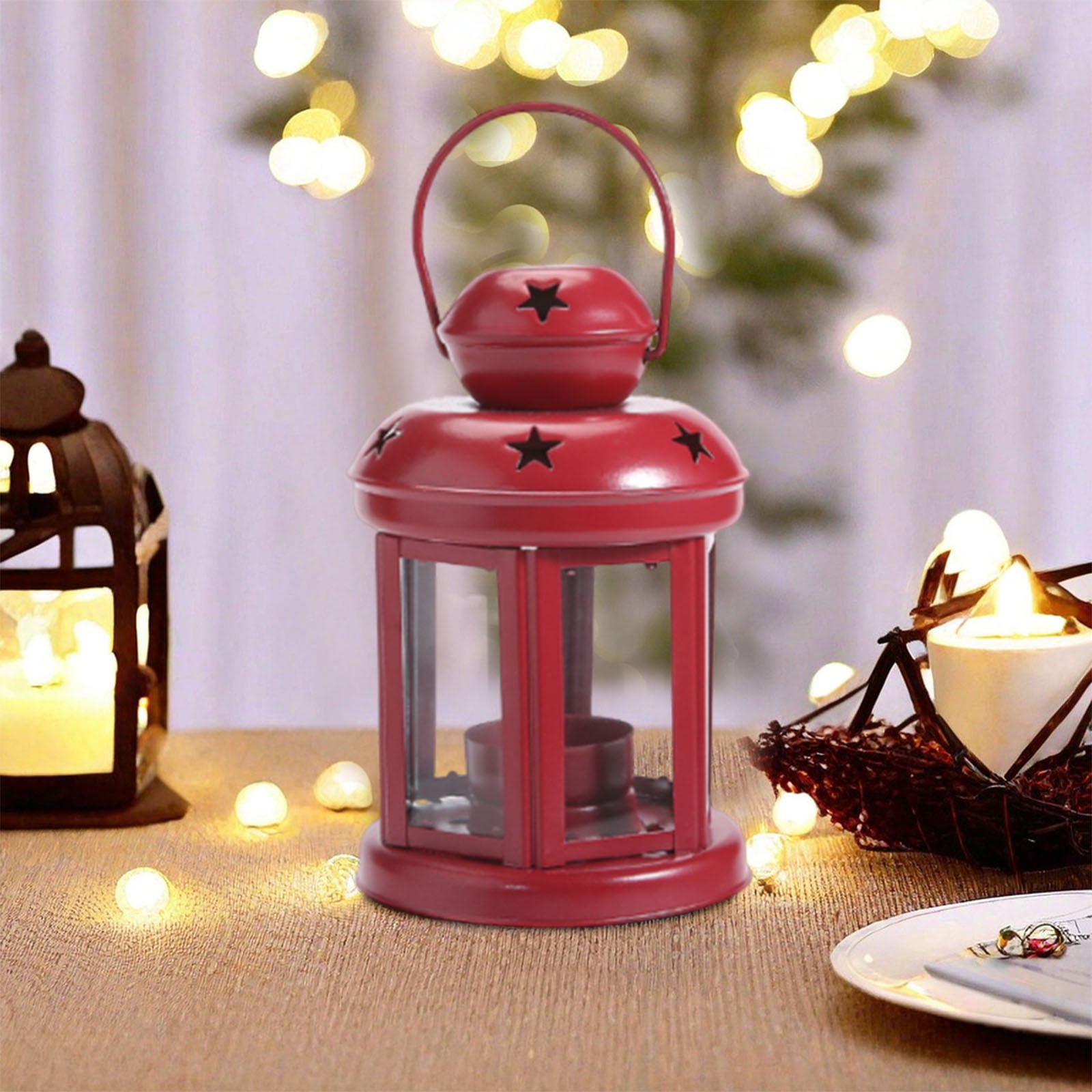 Yyuenw Garden Lanterns for Candles 6.9 Inch Metal Candle Lanterns for ...