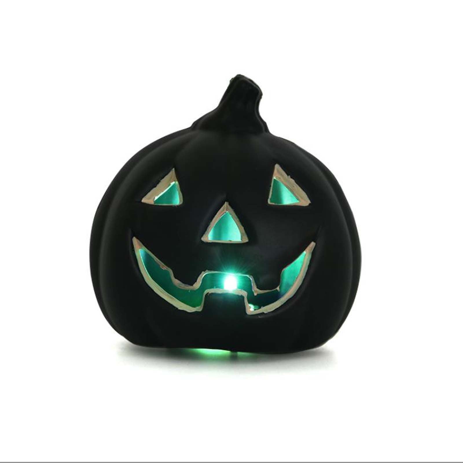 Yyuenw Mini LED Pumpkin Lights Jack-O-Lantern Decors Flash Pumpkin ...