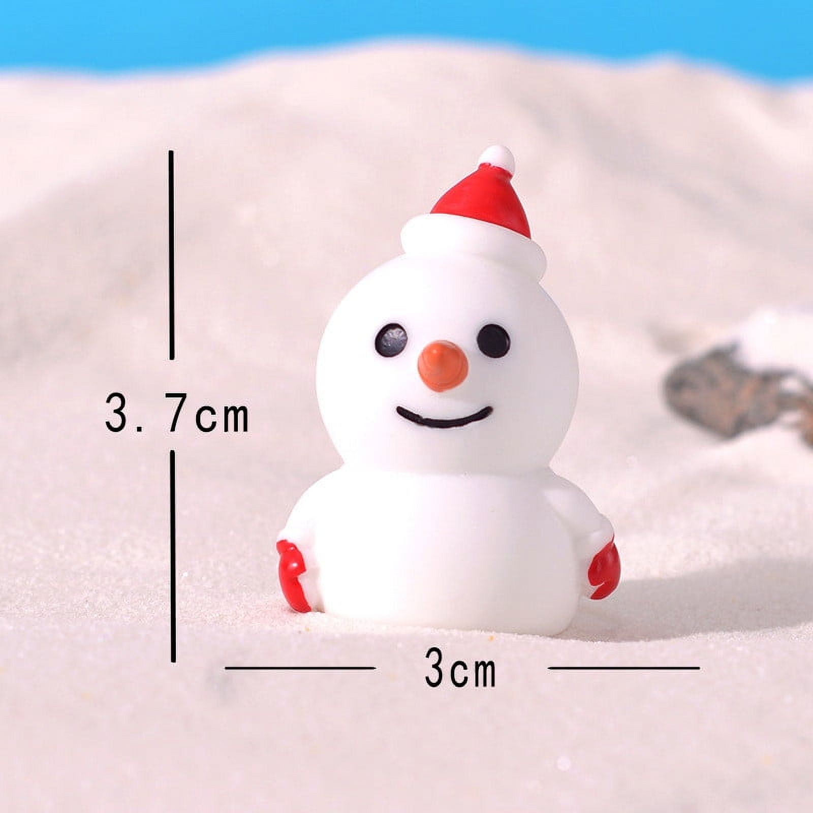Yyuenw Mini Resin Snowman Figurines Christmas Winter Miniature Snowman ...