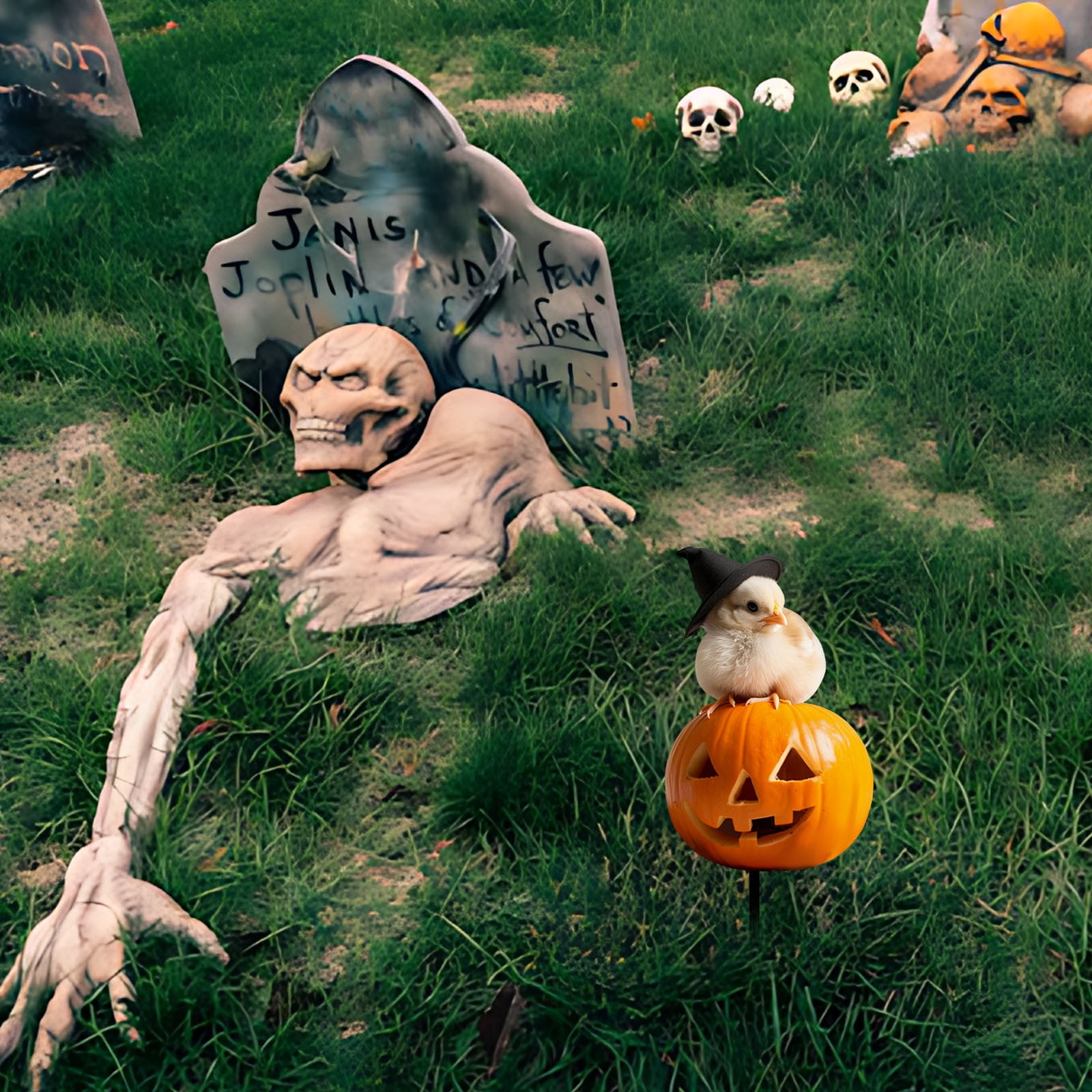 Yyuenw Outdoor Halloween Insertion Decoration,Metal And Iron Art Garden ...