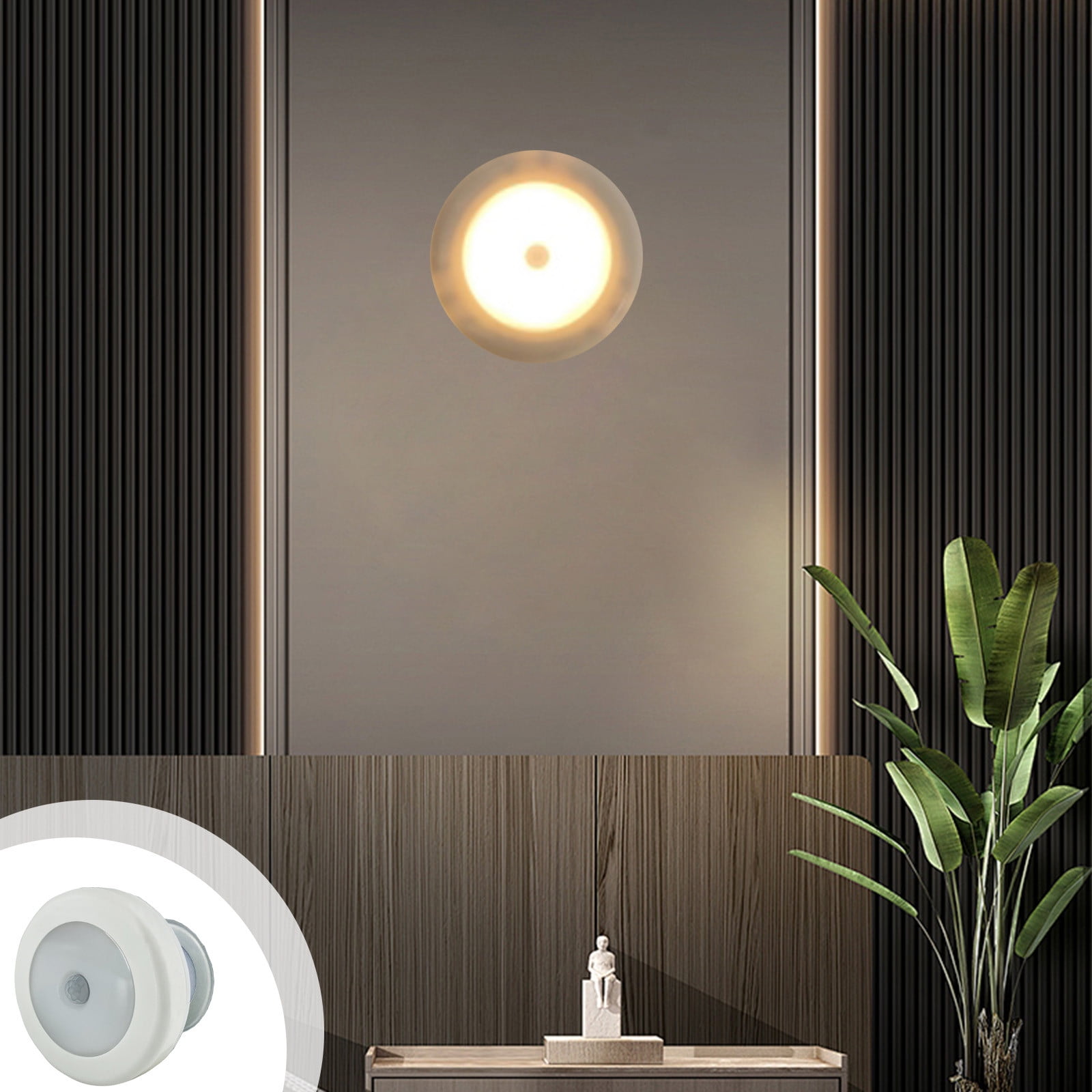 Yyuenw Smart Sensor Ceiling Lamp Sensor Wall Lamp Battery Powered ...