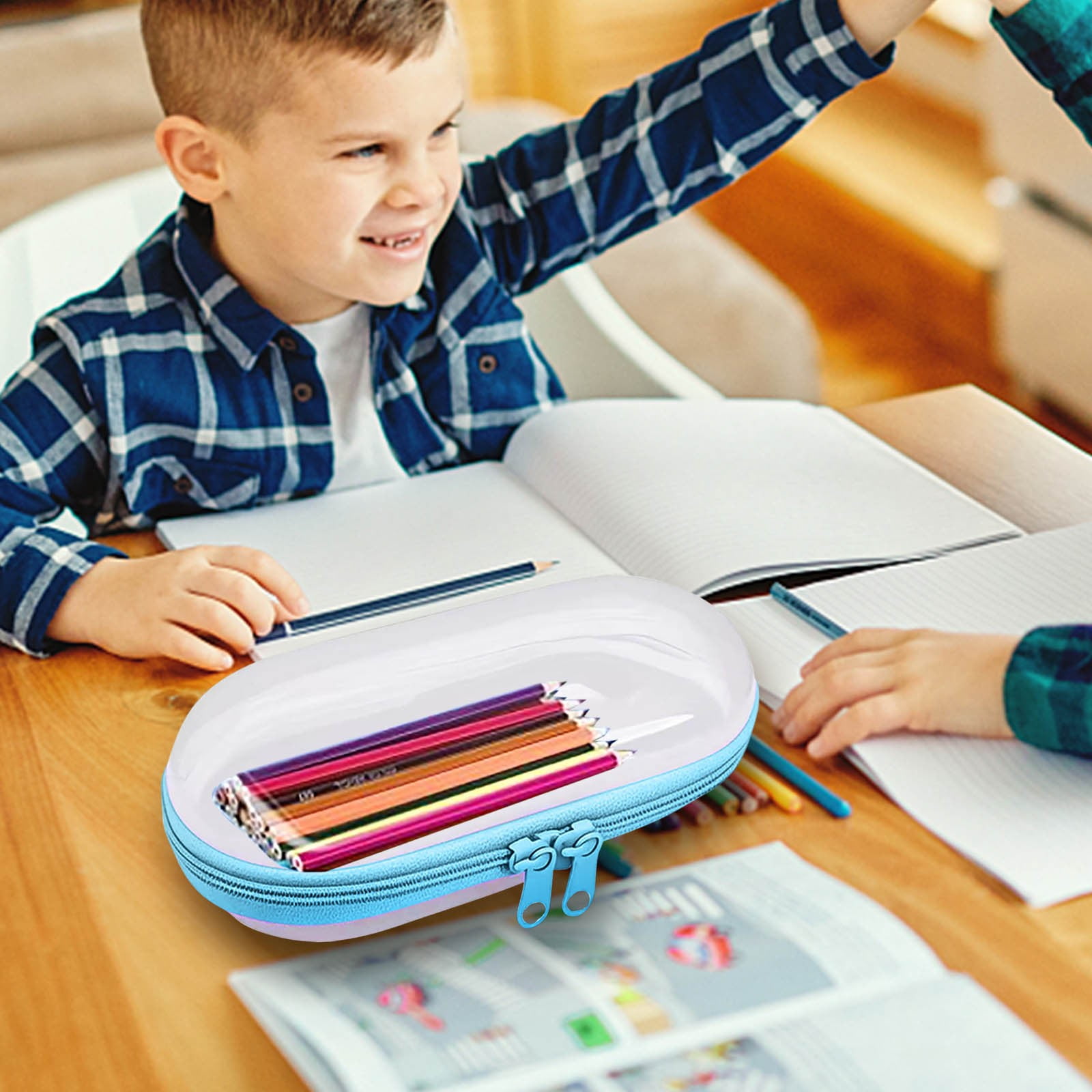 Yyuenw Zipper Mesh Pencil Pouch, Clear Handheld Multifunction Pencil ...