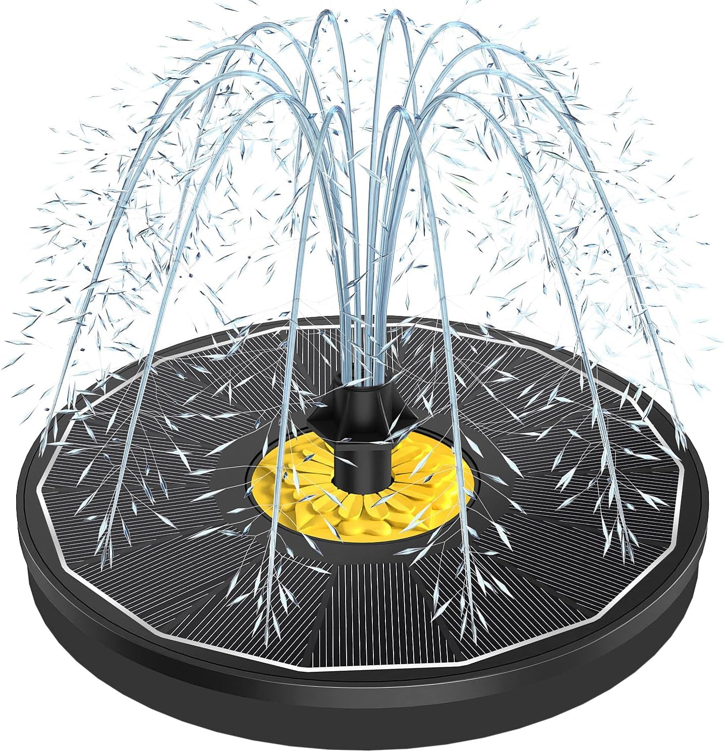 Yzert Solar Bird Bath Fountains,3.5W Glass Panel Solar Fountain Pump ...