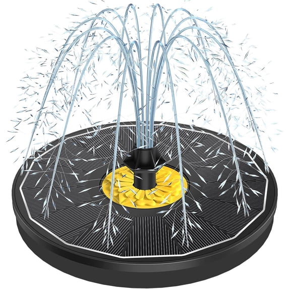 Yzert Solar Bird Bath Fountains,3.5W Glass Panel Solar Fountain Pump ...