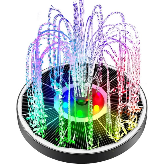 Yzert Solar Fountain Glass Panel with 2200 mah Battery, 3.5W Floating ...