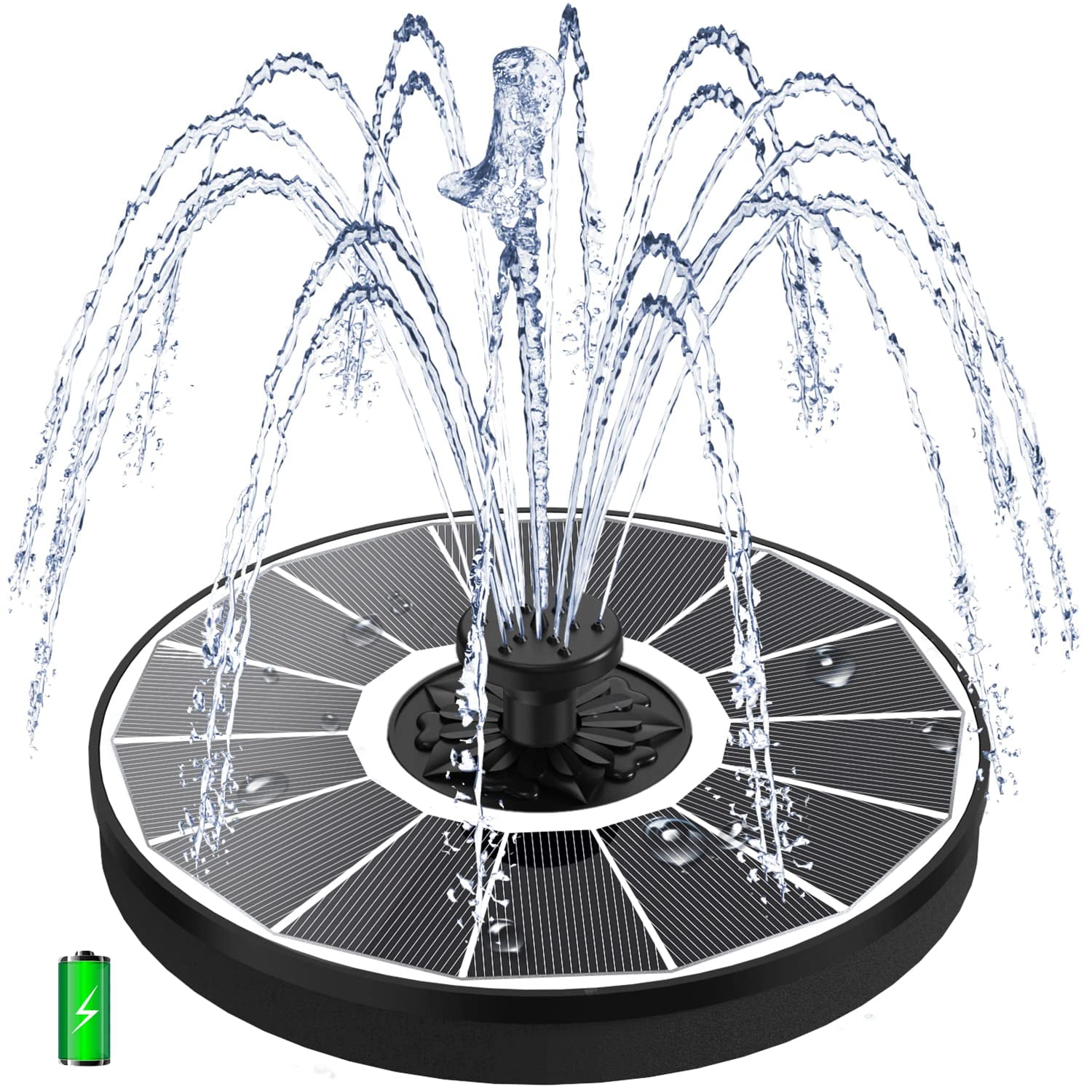 Yzert Solar Fountain Pump JKF25 with 2000 mAh Battery Backup Works in ...