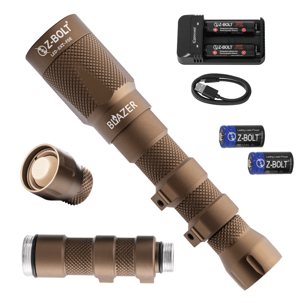 Z-BOLT® BLAZER LED Weapon Mounted Light, SF & Malkoff Compatible (18650 ...