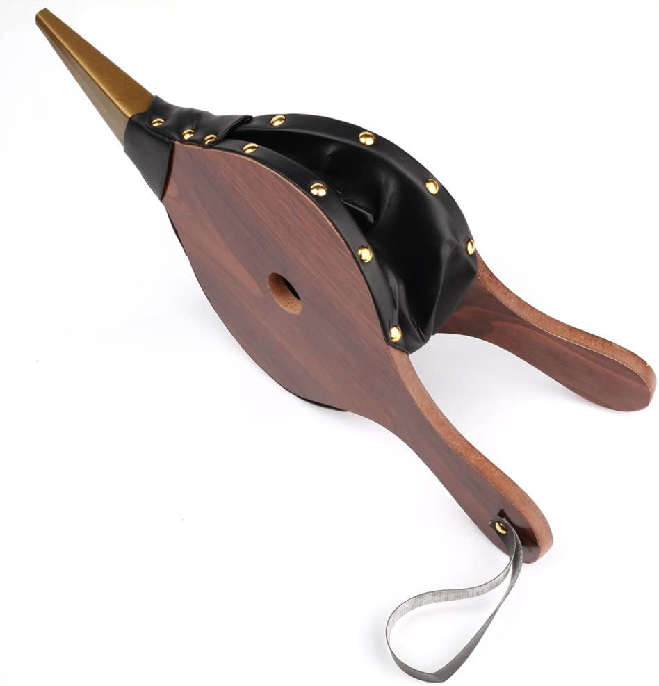 Z-COLOR 1PCS Brown Wood Fireplace Bellows 15" x 6.5" Outdoor Cooking ...