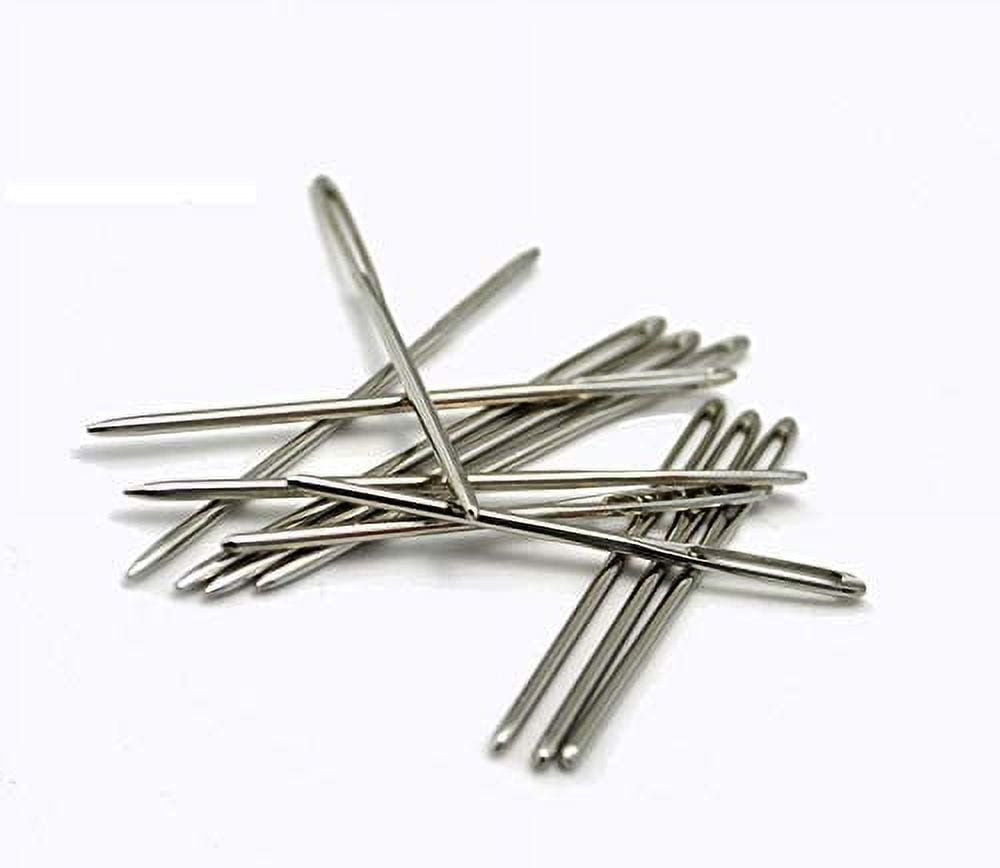 Z-Color 50pcs Big Eye Needles Blunt White 7cm Long Large Hole NOT Sharp ...