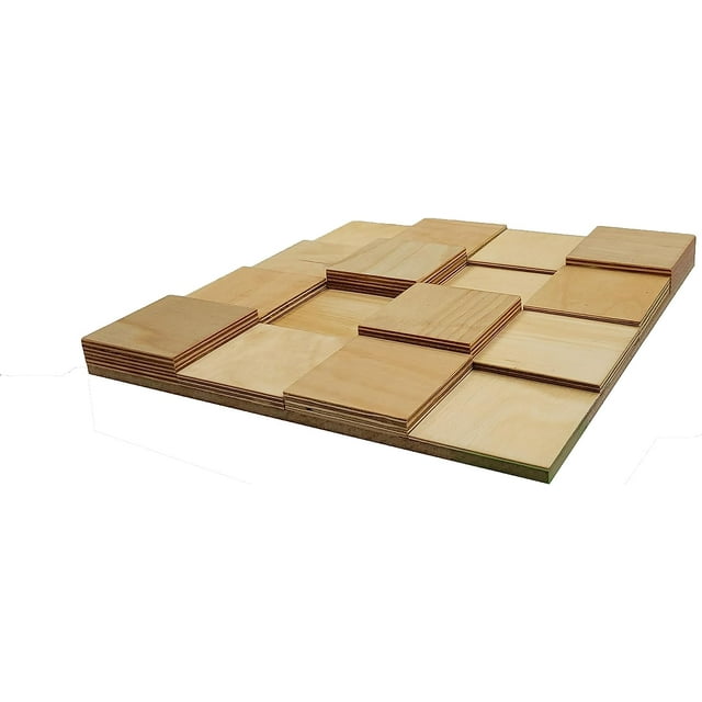Z Design Studio Inc 12"x12" Wood Tiles, Cubic Wall Panels Made Out of ...