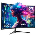 Z-EDGE UG27 27-Inch LED Curved Gaming Monitor 200Hz(DP) 144Hz(HDMI) 1ms ...