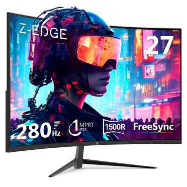 onn. 27" Curved FHD (1920 x 1080p) 165hz 1ms Adaptive Sync Gaming ...