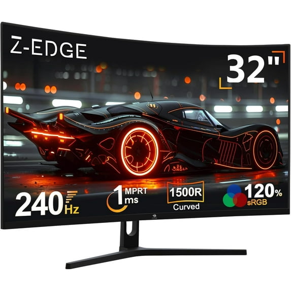 Z-Edge 32 inch Curved Gaming Monitor, FHD 1080P 240Hz Curved Monitor ...