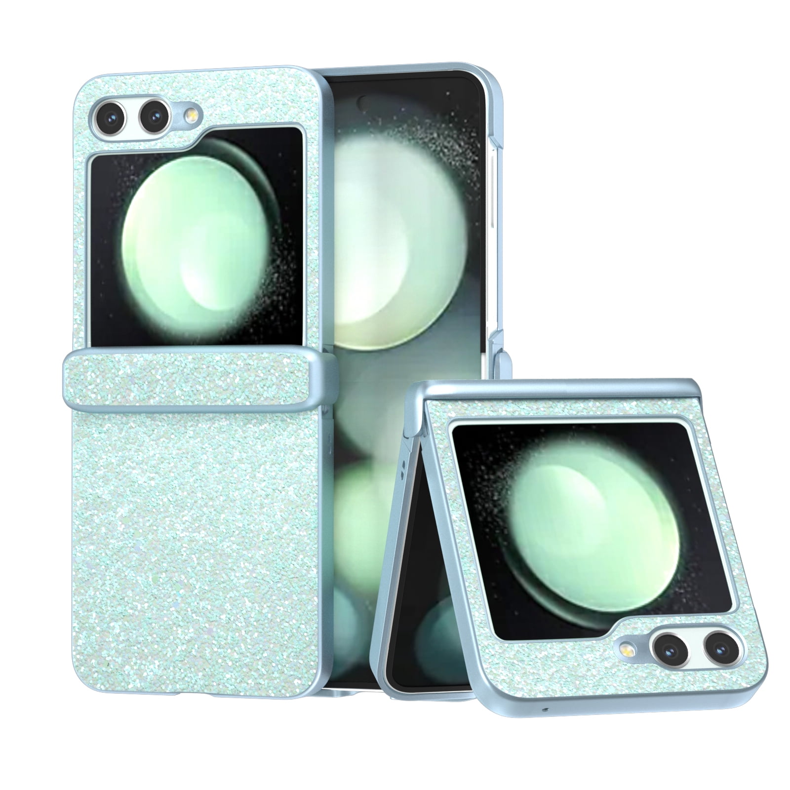 For Z Flip 6 Case, [Hinge Protection] Bling Sparkle Glitter Shiny Girls ...