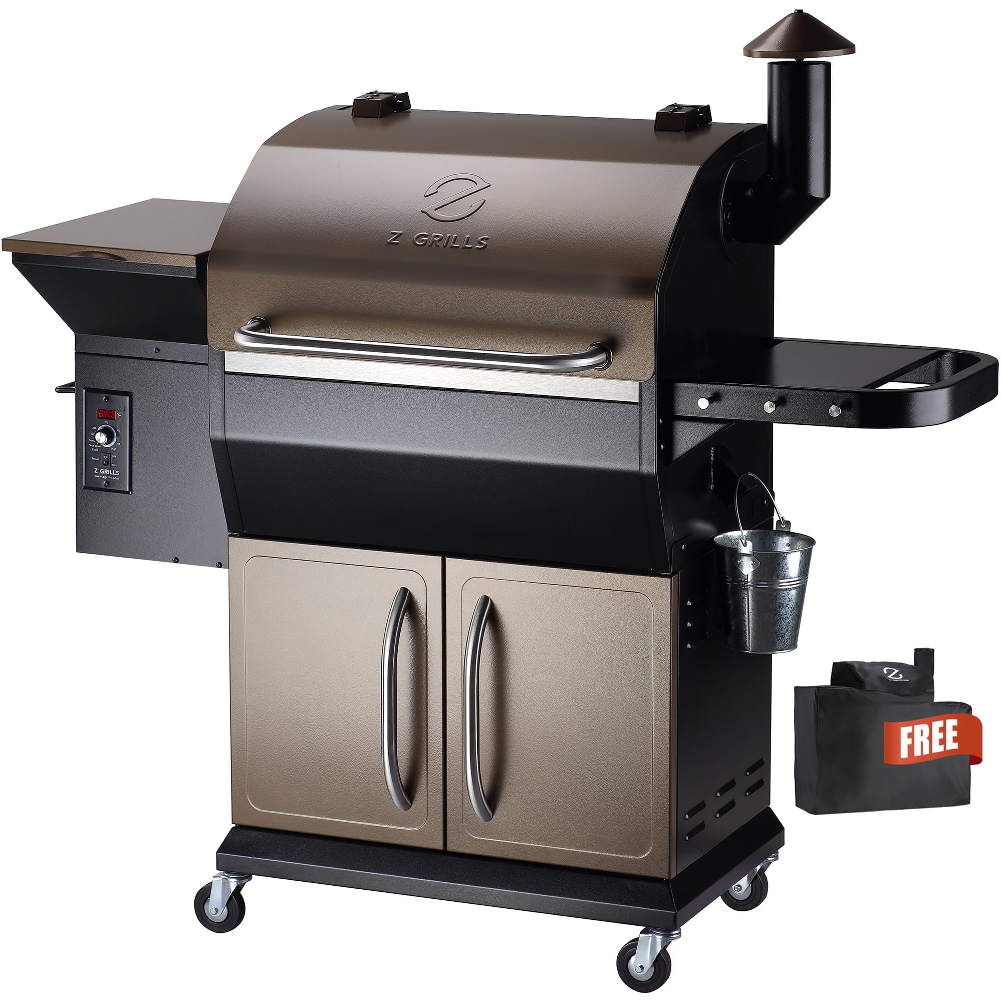 Z GRILLS ZPG-1000D 1060 sq. in. Wood Pellet Grill and Smoker 8-in-1 BBQ ...